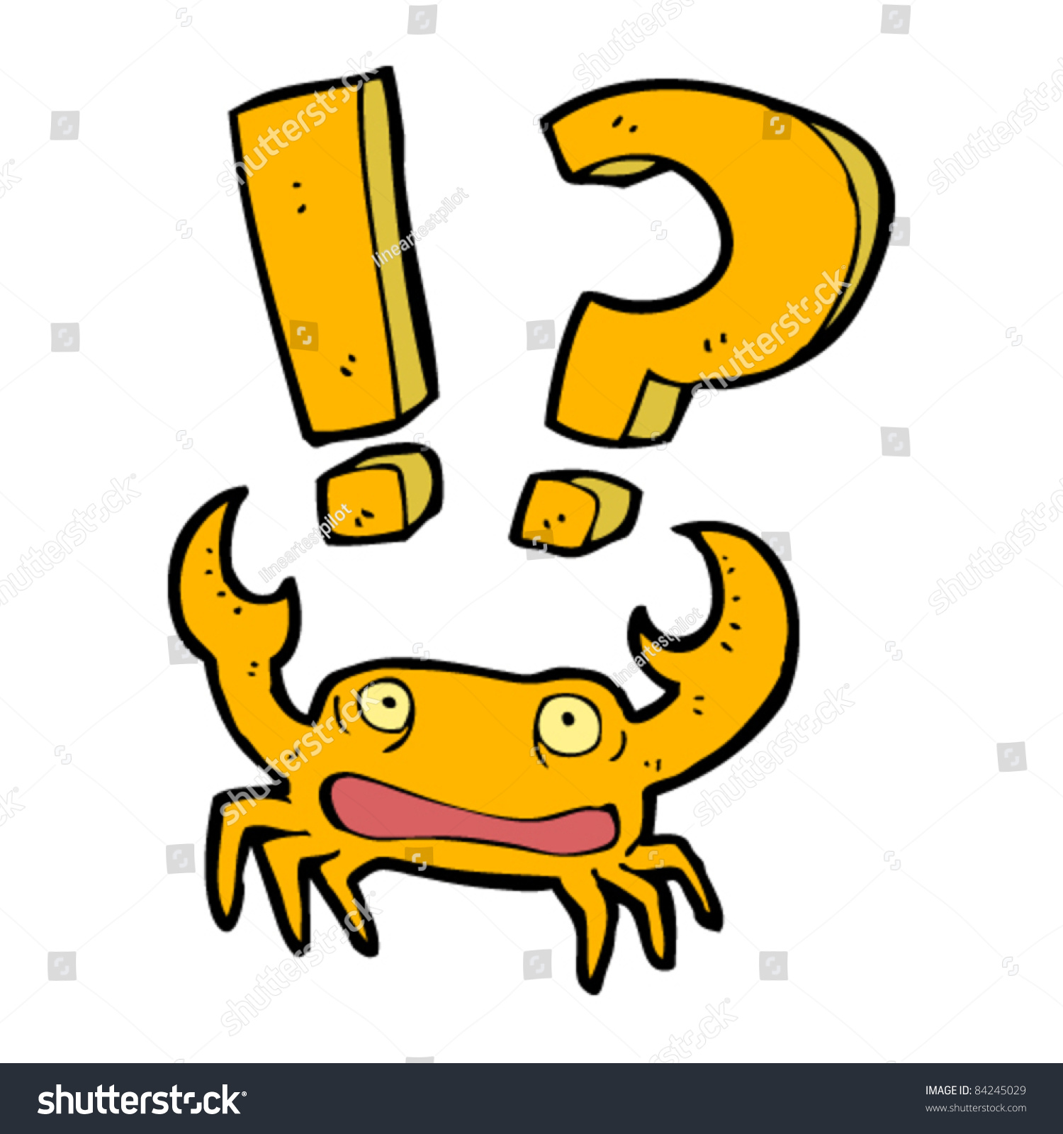 Cartoon Shocked Crab Stock Vector (Royalty Free) 84245029 | Shutterstock