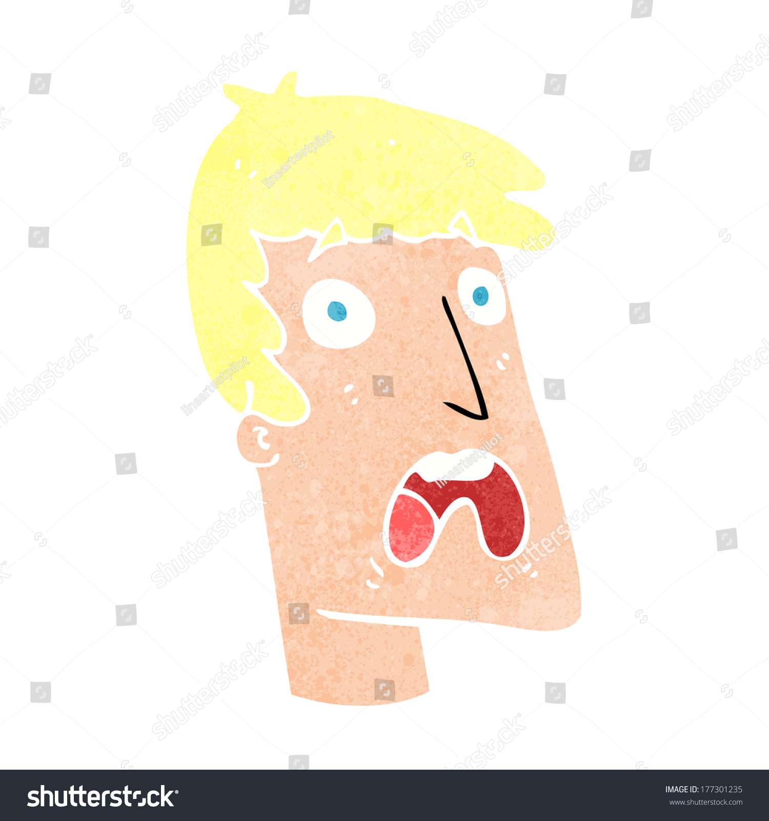 Cartoon Shocked Man Stock Vector (Royalty Free) 177301235 | Shutterstock