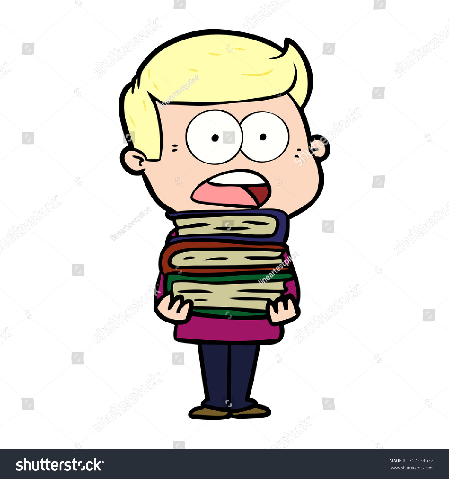 Cartoon Shocked Man Stock Vector (Royalty Free) 712274632 | Shutterstock