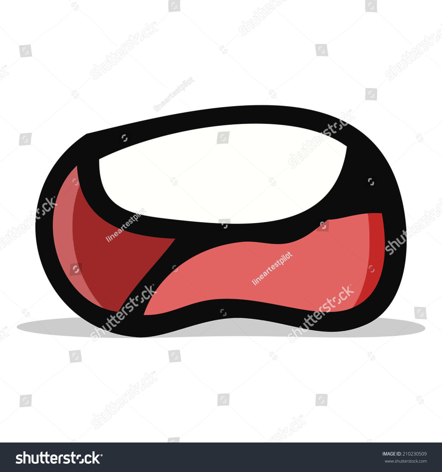 Cartoon Shouting Mouth Stock Vector (Royalty Free) 210230509