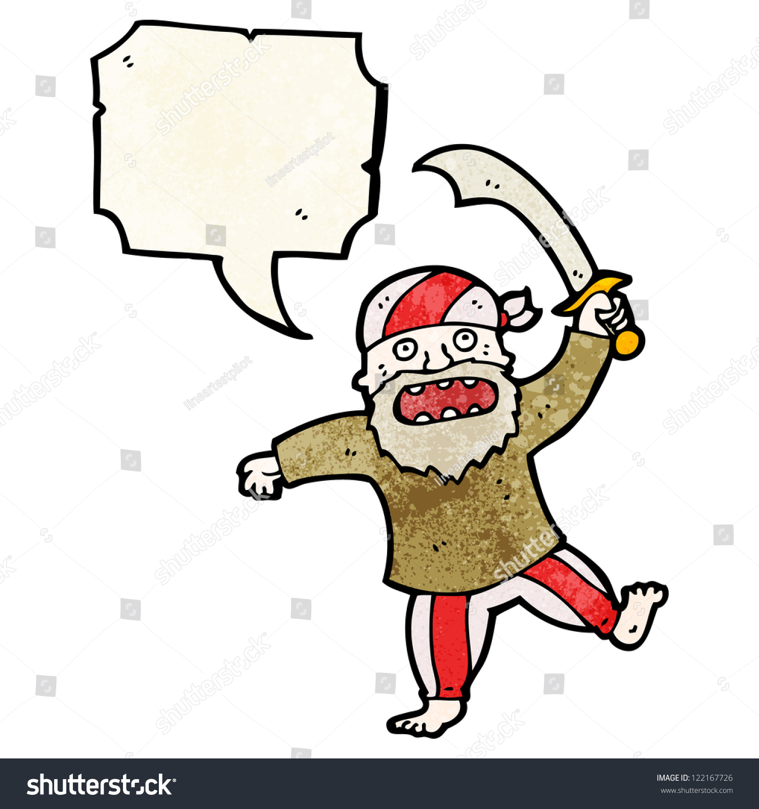Cartoon Shouting Pirate Stock Vector (Royalty Free) 122167726 ...