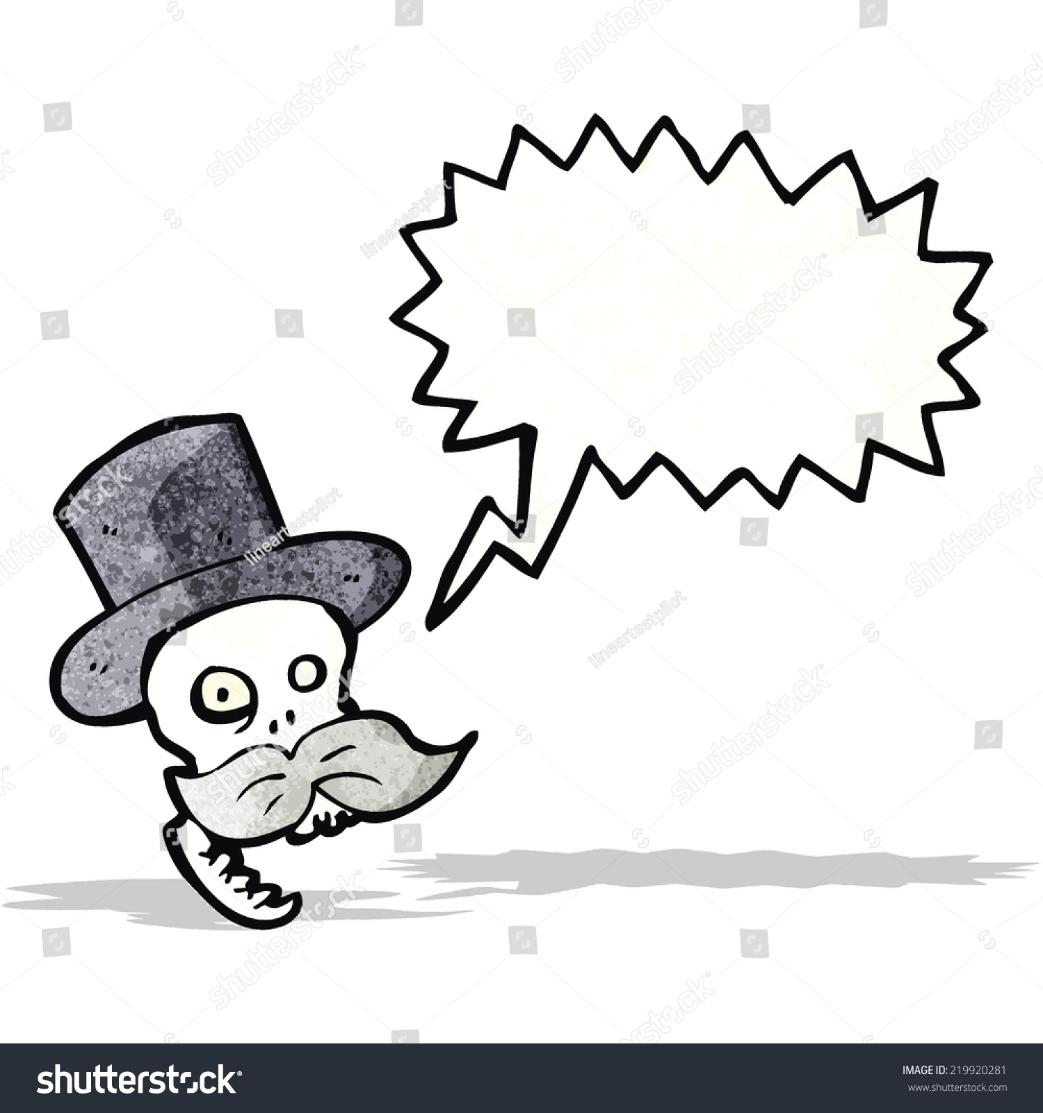 Cartoon Shouting Skull Stock Vector (Royalty Free) 219920281 | Shutterstock