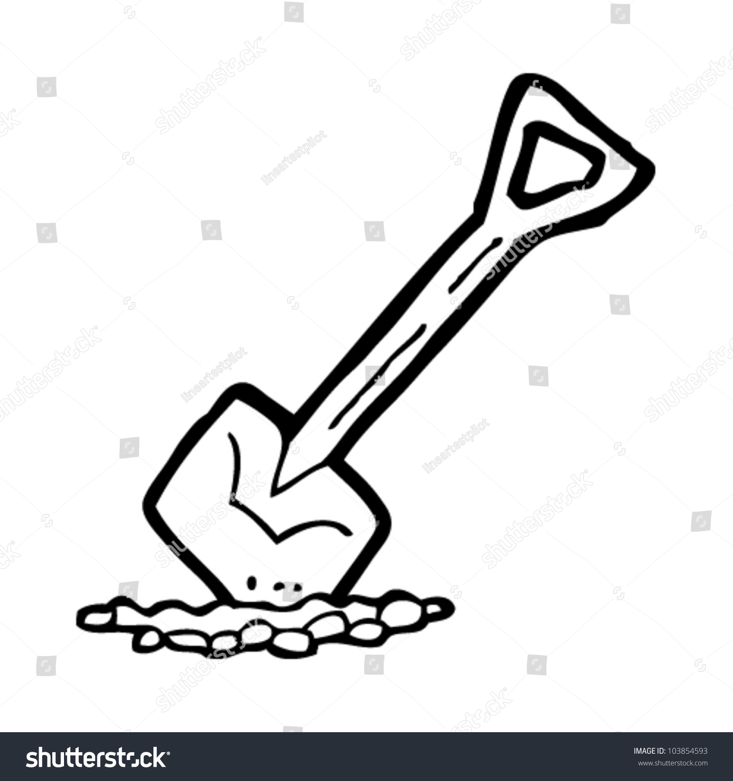 Cartoon Shovel Stock Vector (Royalty Free) 103854593 | Shutterstock