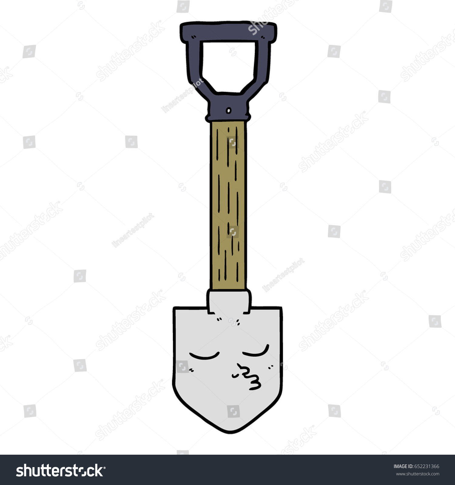 Cartoon Shovel Stock Vector (Royalty Free) 652231366