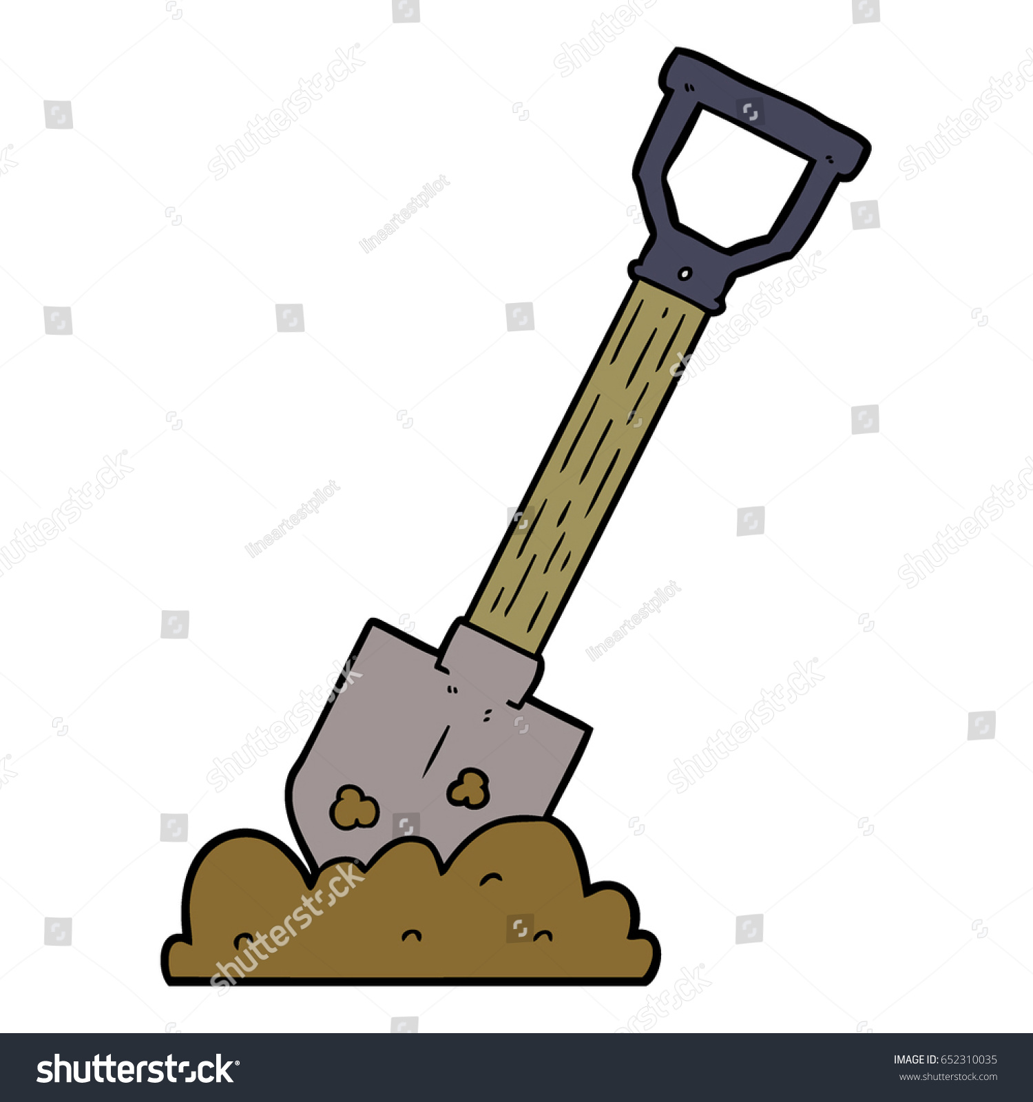 Cartoon Shovel Stock Vector 652310035 - Shutterstock