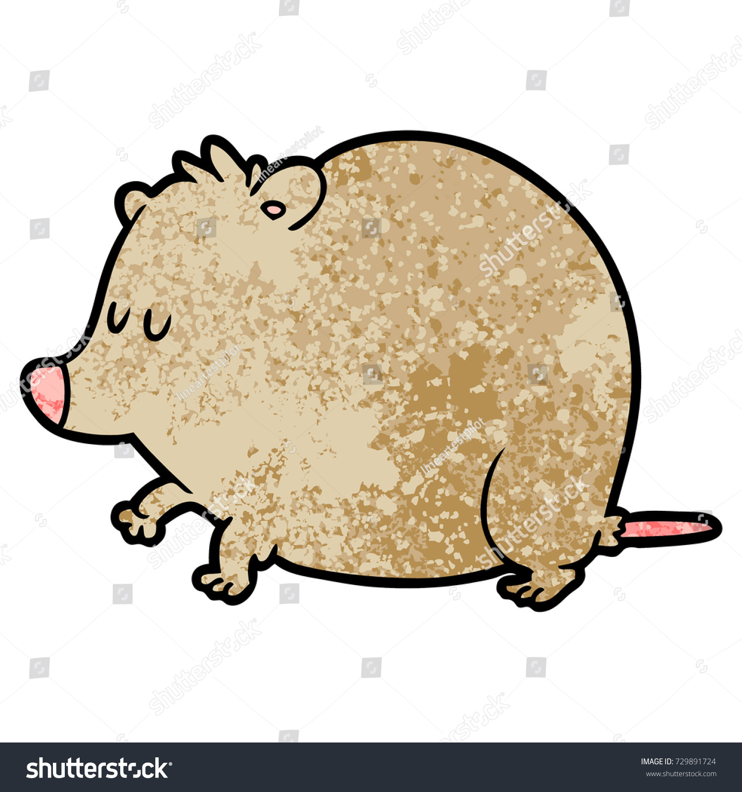 Cartoon Shrew Stock Vector (Royalty Free) 729891724 | Shutterstock