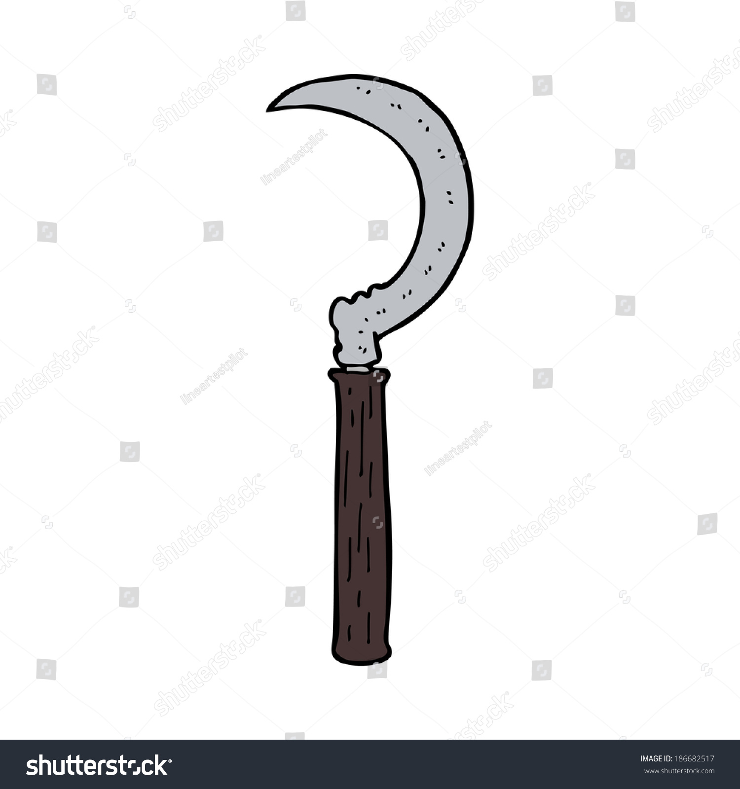 Cartoon Sickle Stock Vector (Royalty Free) 186682517