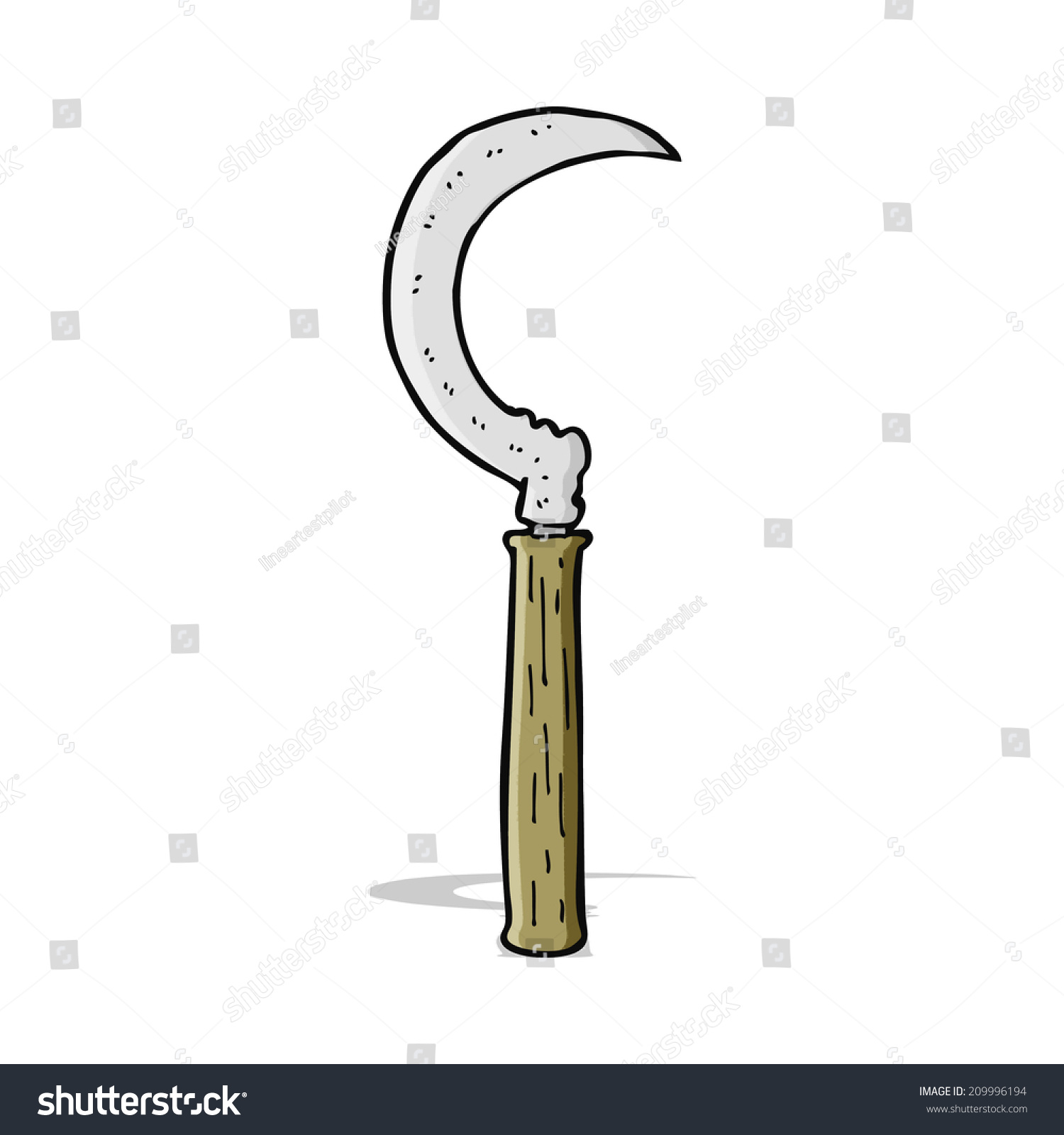Cartoon Sickle Stock Vector (Royalty Free) 209996194