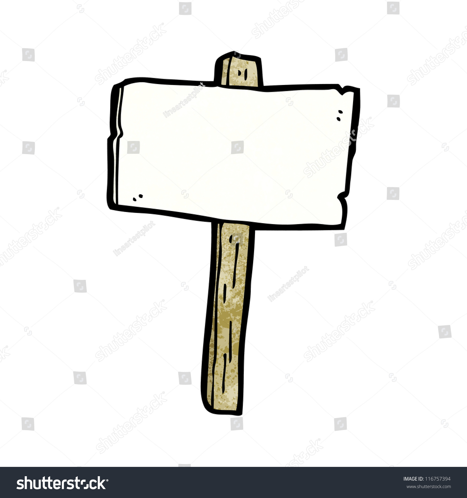 Cartoon Sign Post: เวกเตอร์สต็อก (ปลอดค่าลิขสิทธิ์) 116757394