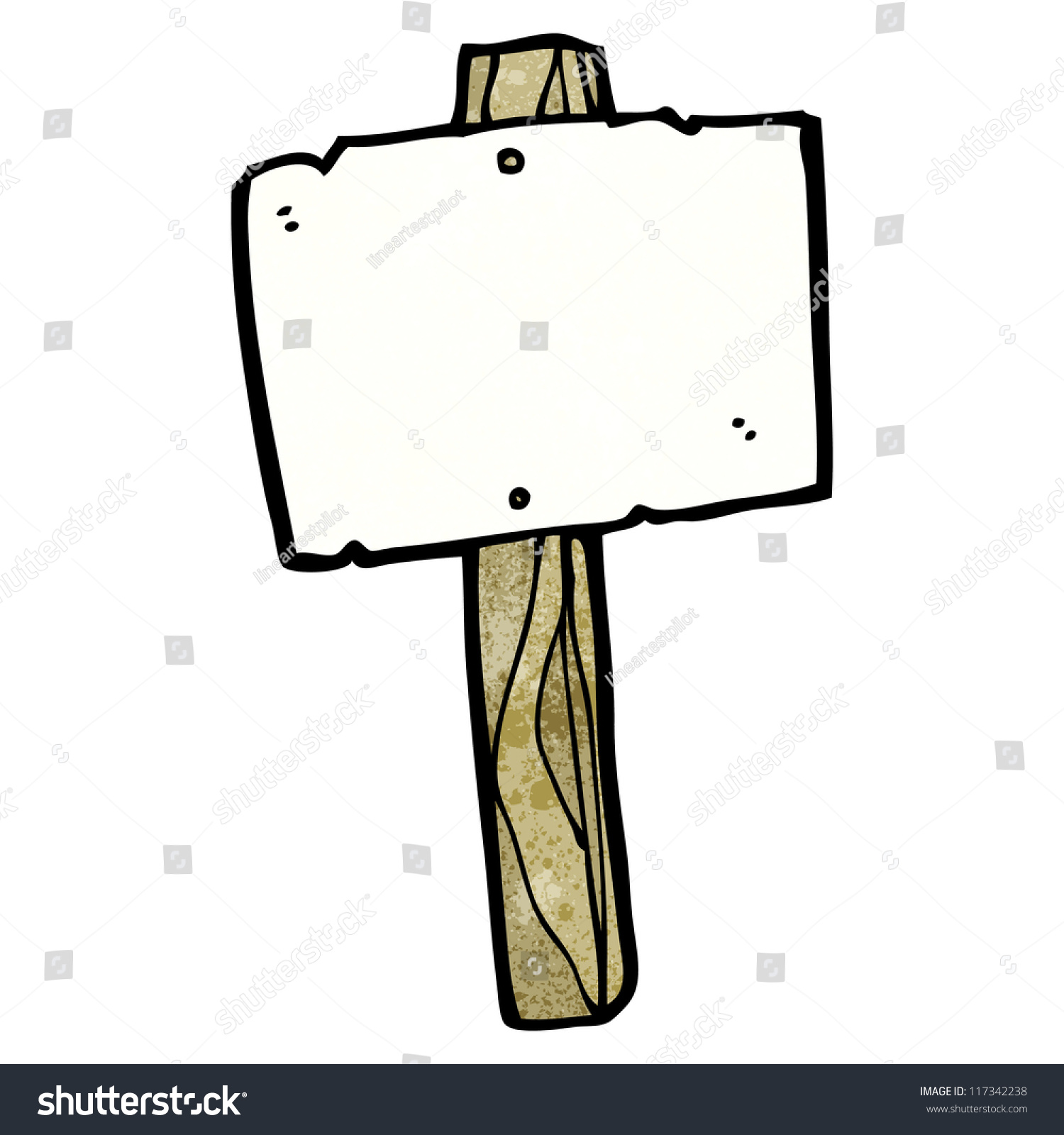 Cartoon Sign Post: เวกเตอร์สต็อก (ปลอดค่าลิขสิทธิ์) 117342238