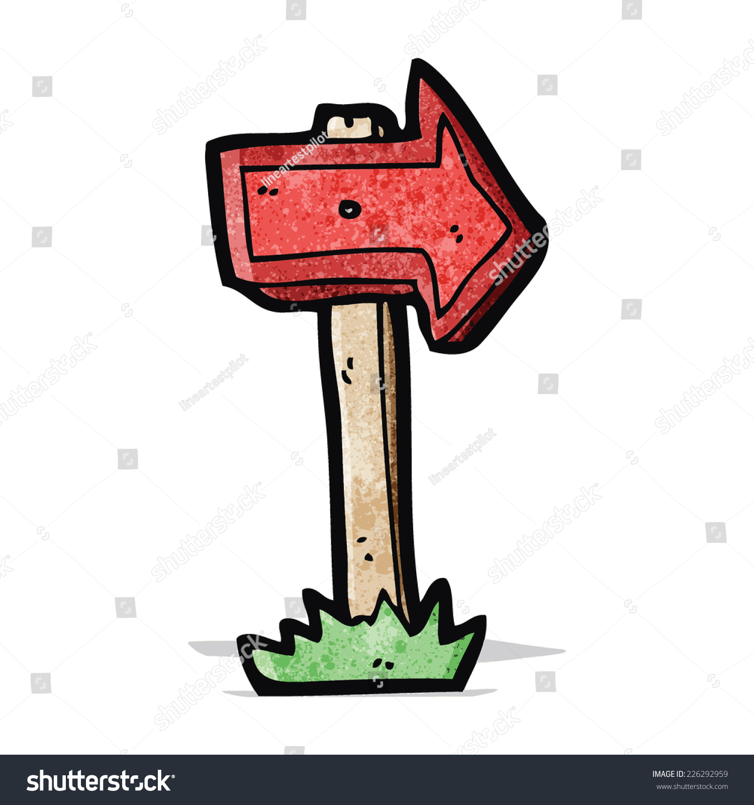 Cartoon Sign Post Stock Vector (Royalty Free) 226292959 | Shutterstock