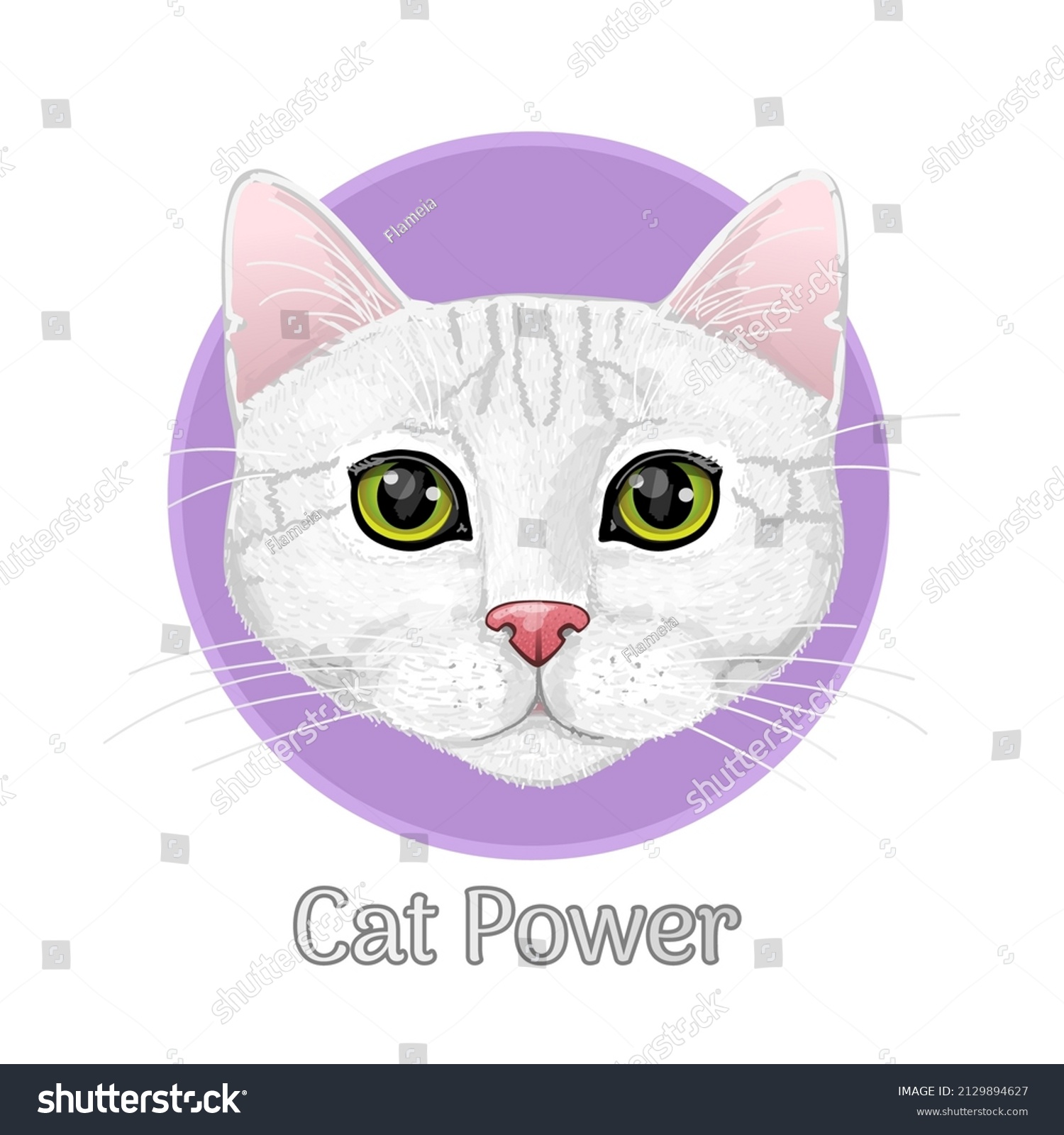 Cartoon Silver Cat Vector Illustration Stock Vector (Royalty Free ...