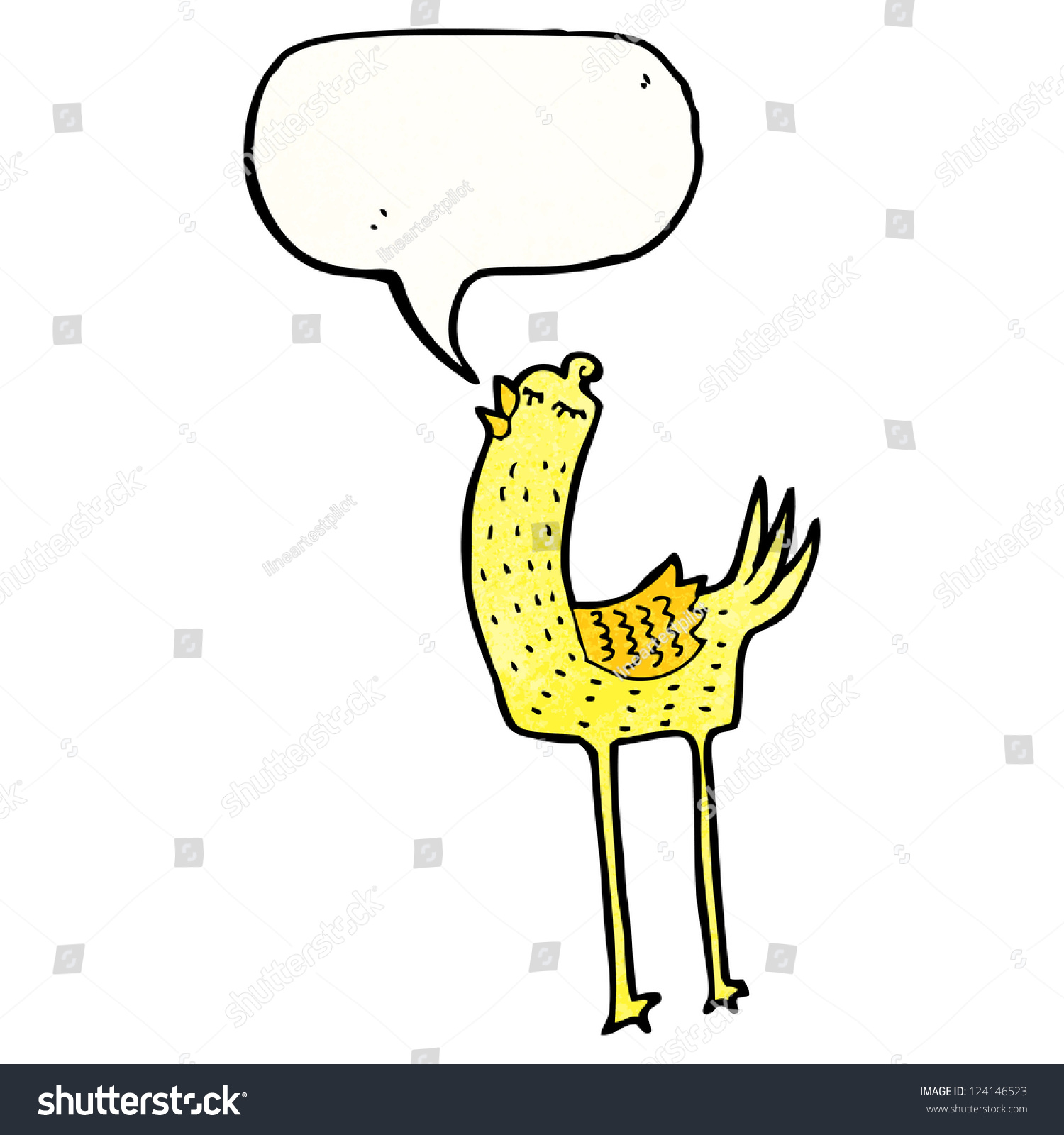 Cartoon Singing Bird Stock Vector (Royalty Free) 124146523 | Shutterstock