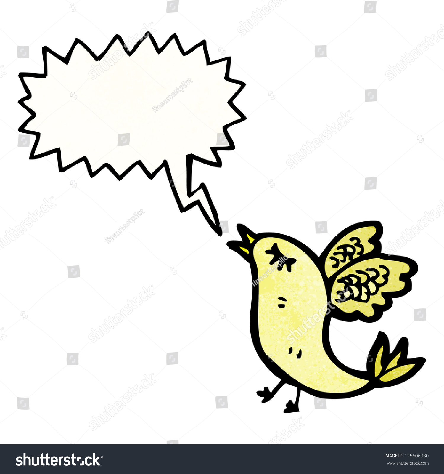 Cartoon Singing Bird Stock Vector (Royalty Free) 125606930 | Shutterstock