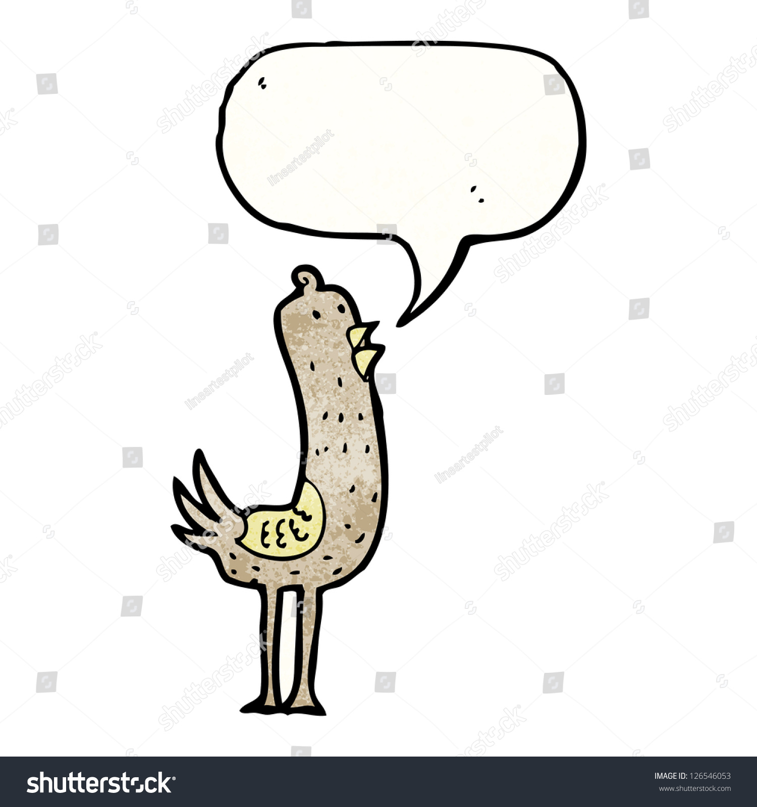 Cartoon Singing Bird Stock Vector (Royalty Free) 126546053 | Shutterstock