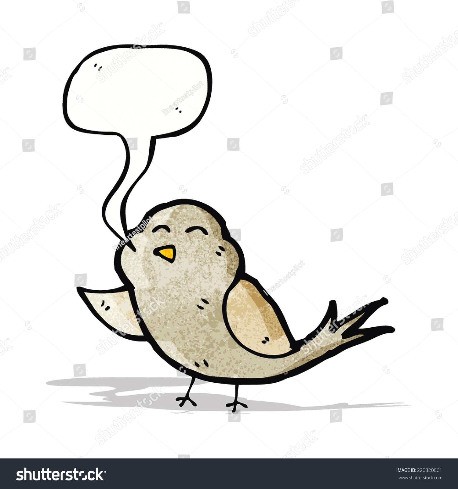 Cartoon Singing Bird Stock Vector (Royalty Free) 220320061 | Shutterstock