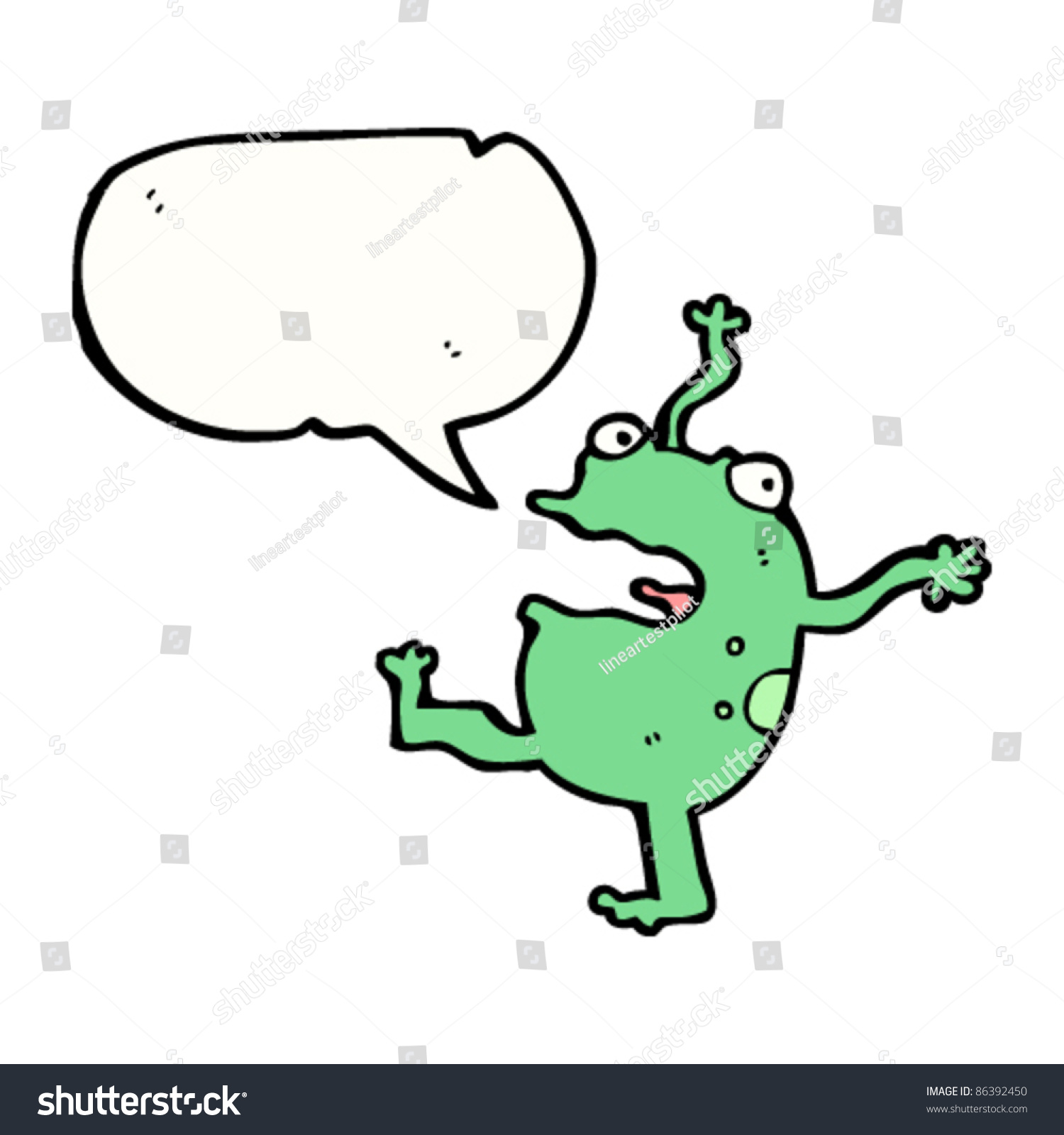 Cartoon Singing Dancing Frog Stock Vector (Royalty Free) 86392450 ...