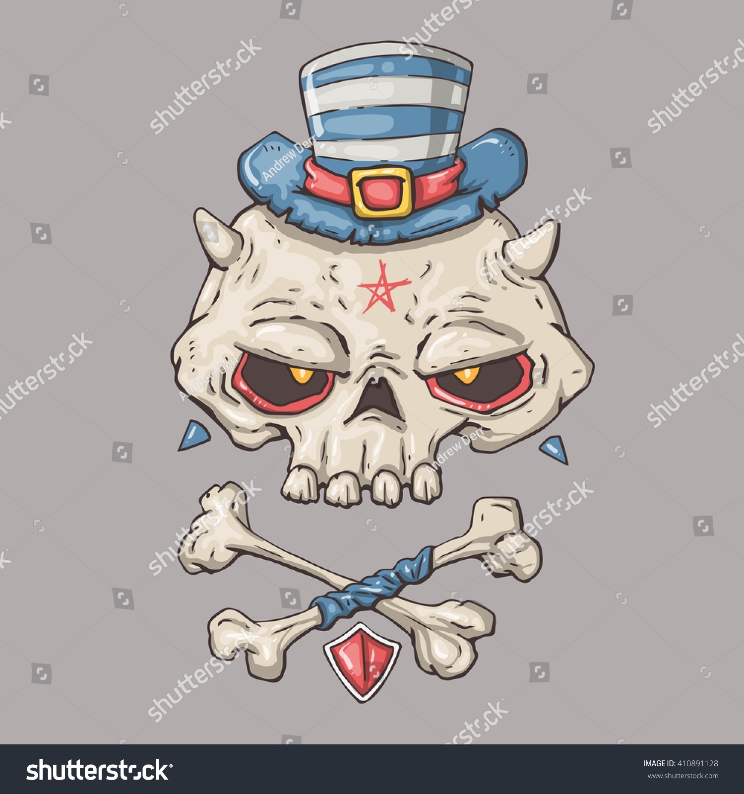 Cartoon Skull Stock Vector (Royalty Free) 410891128 | Shutterstock