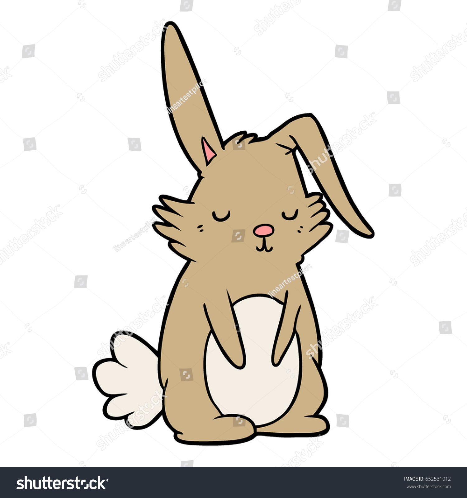 Cartoon Sleepy Rabbit Stock Vector (Royalty Free) 652531012 | Shutterstock