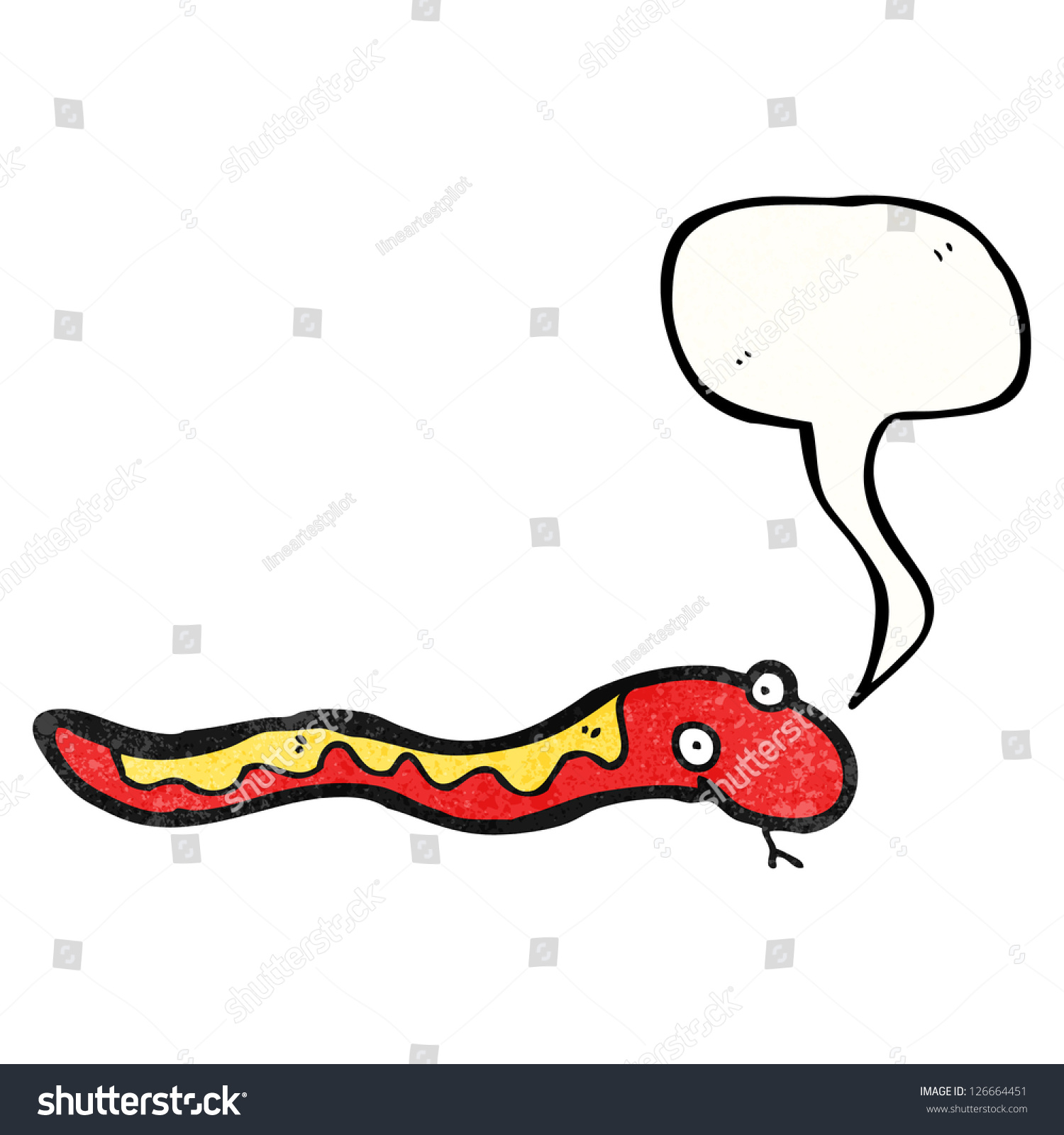 Cartoon Slithering Snake Stock Vector (Royalty Free) 126664451