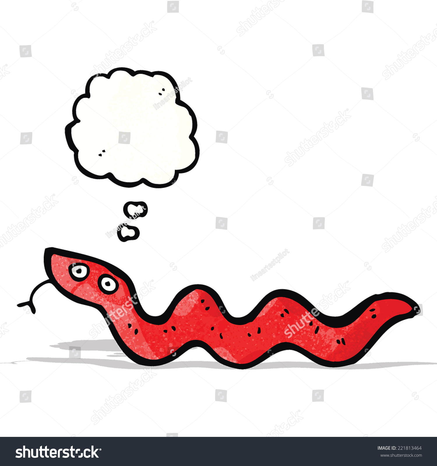 Cartoon Slithering Snake Stock Vector (Royalty Free) 221813464