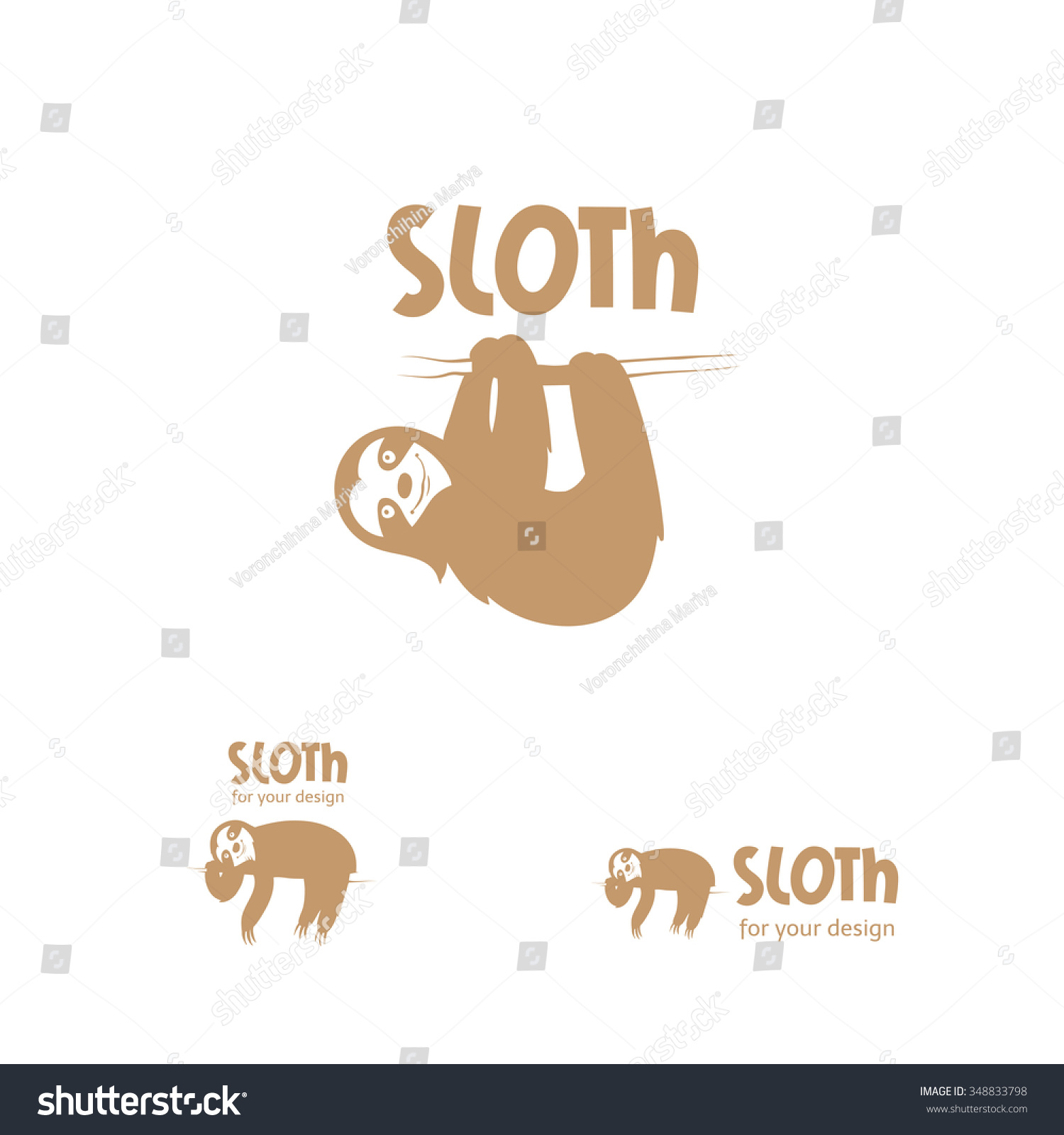 Cartoon Sloth Logo Vector Image Three: เวกเตอร์สต็อก (ปลอดค่าลิขสิทธิ์ ...