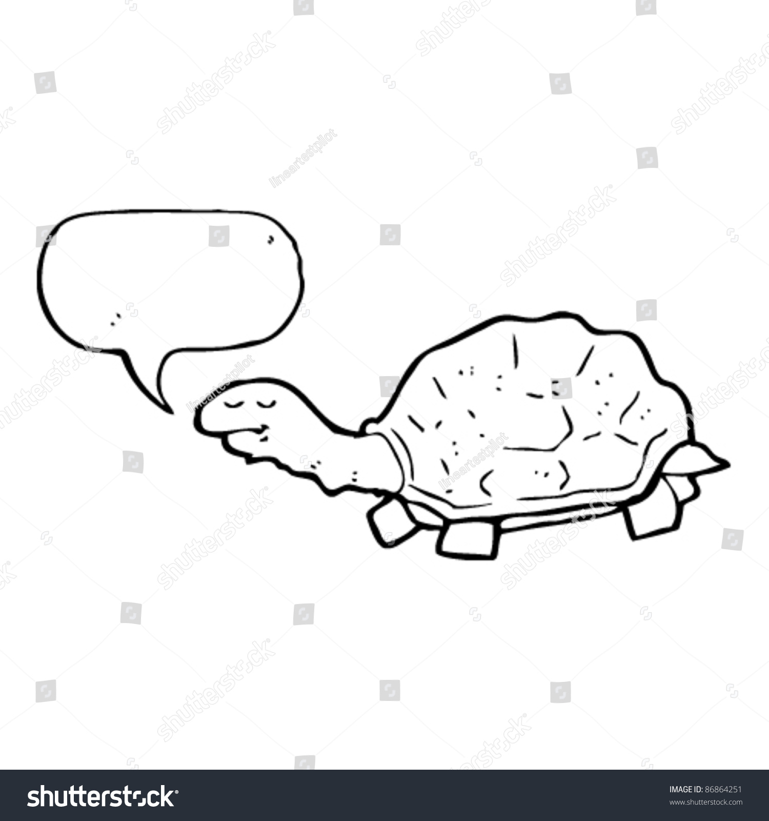 Cartoon Slow Tortoise Stock Vector (Royalty Free) 86864251