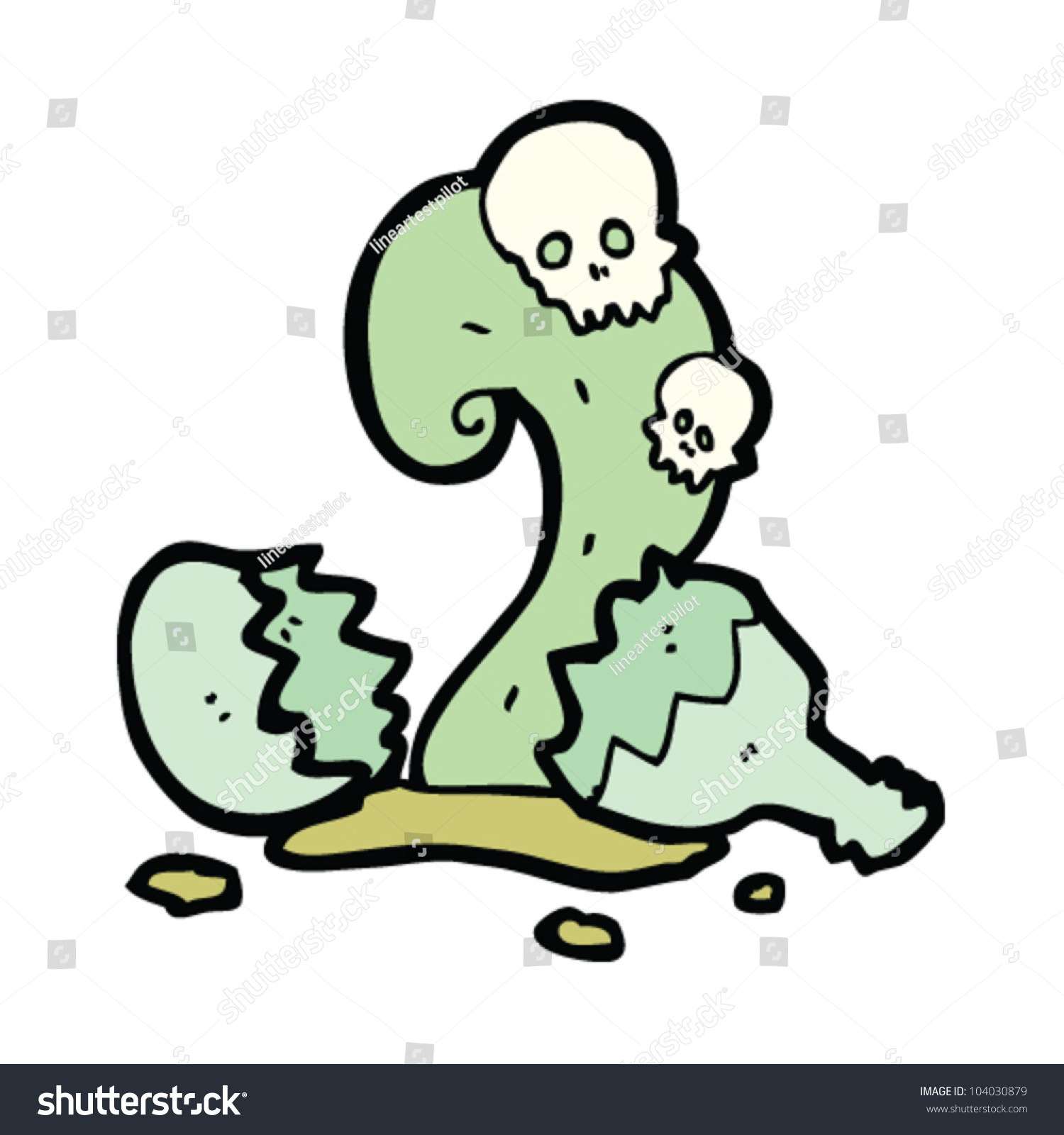 Cartoon Smashed Poison Bottle Stock Vector (Royalty Free) 104030879