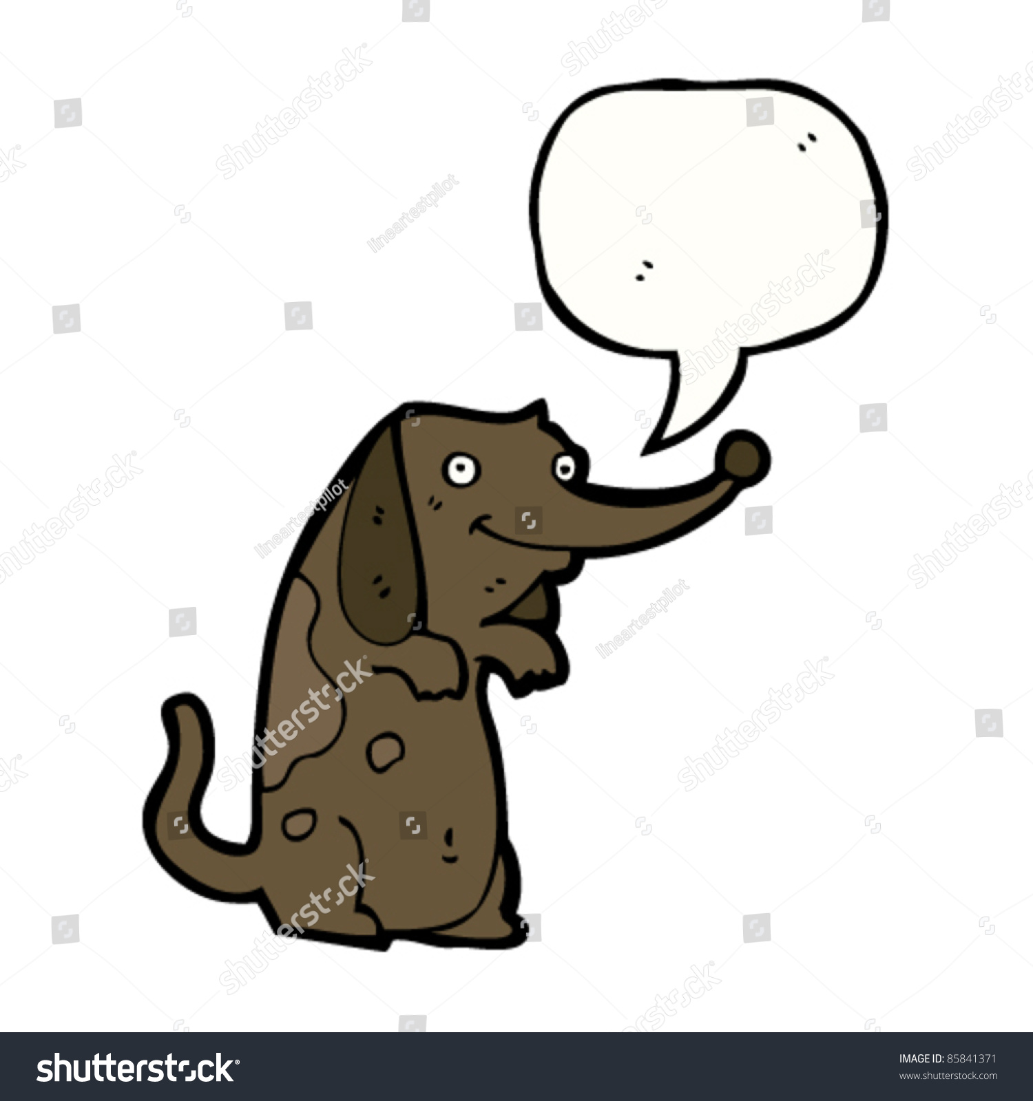 Cartoon Smiling Dog Stock Vector (Royalty Free) 85841371
