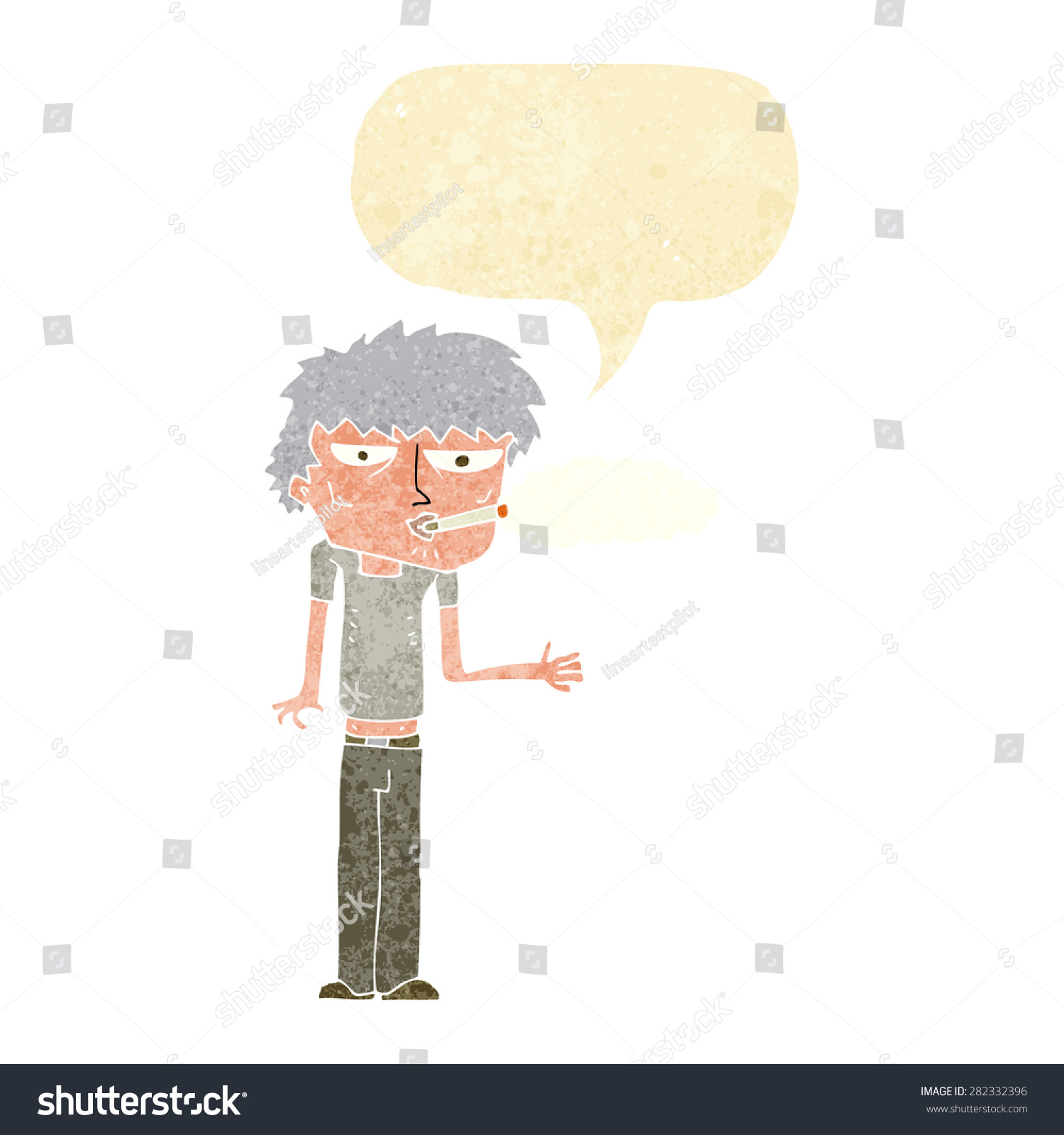 Cartoon Smoker Stock Vector (Royalty Free) 282332396 | Shutterstock