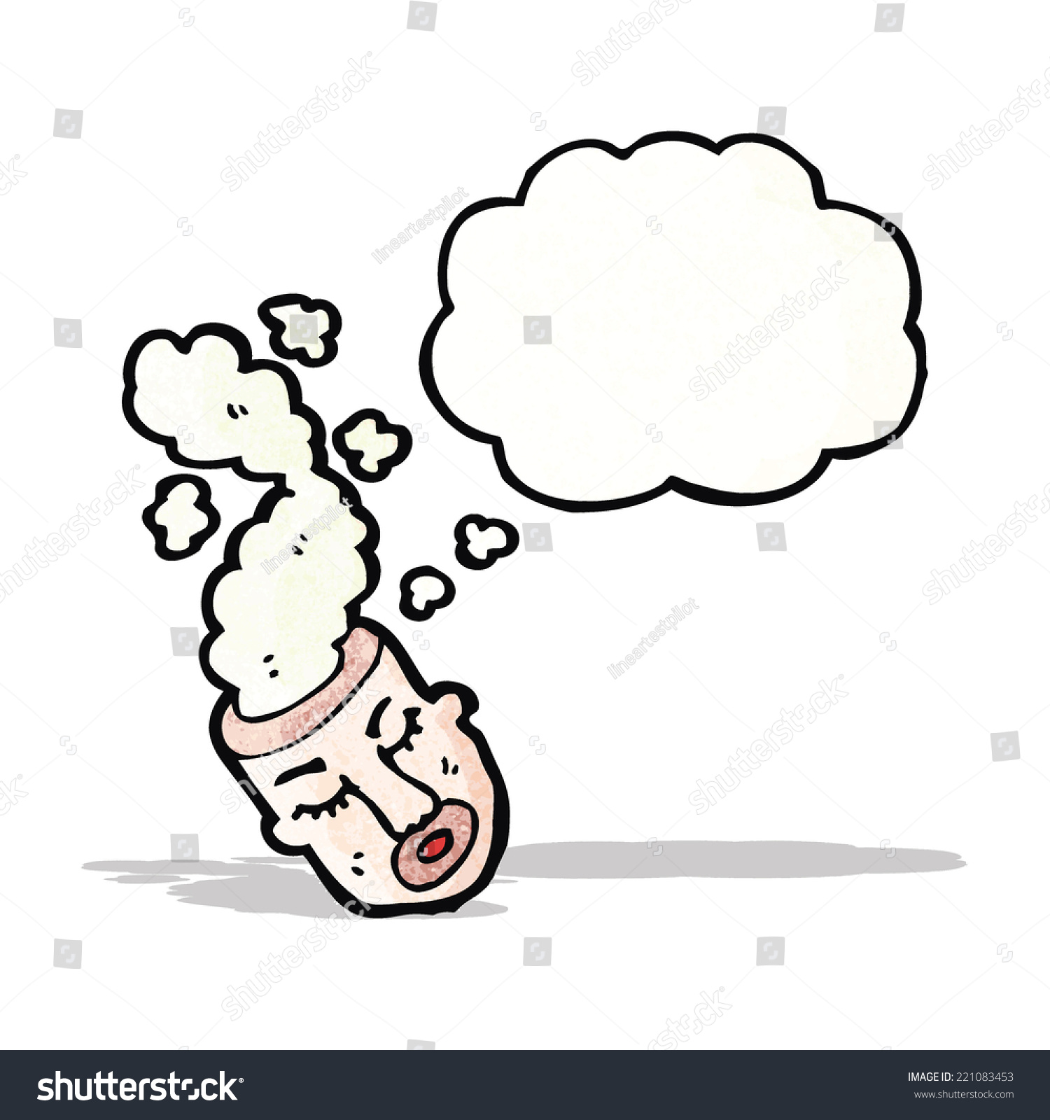Cartoon Smoking Head Stock Vector (Royalty Free) 221083453 | Shutterstock