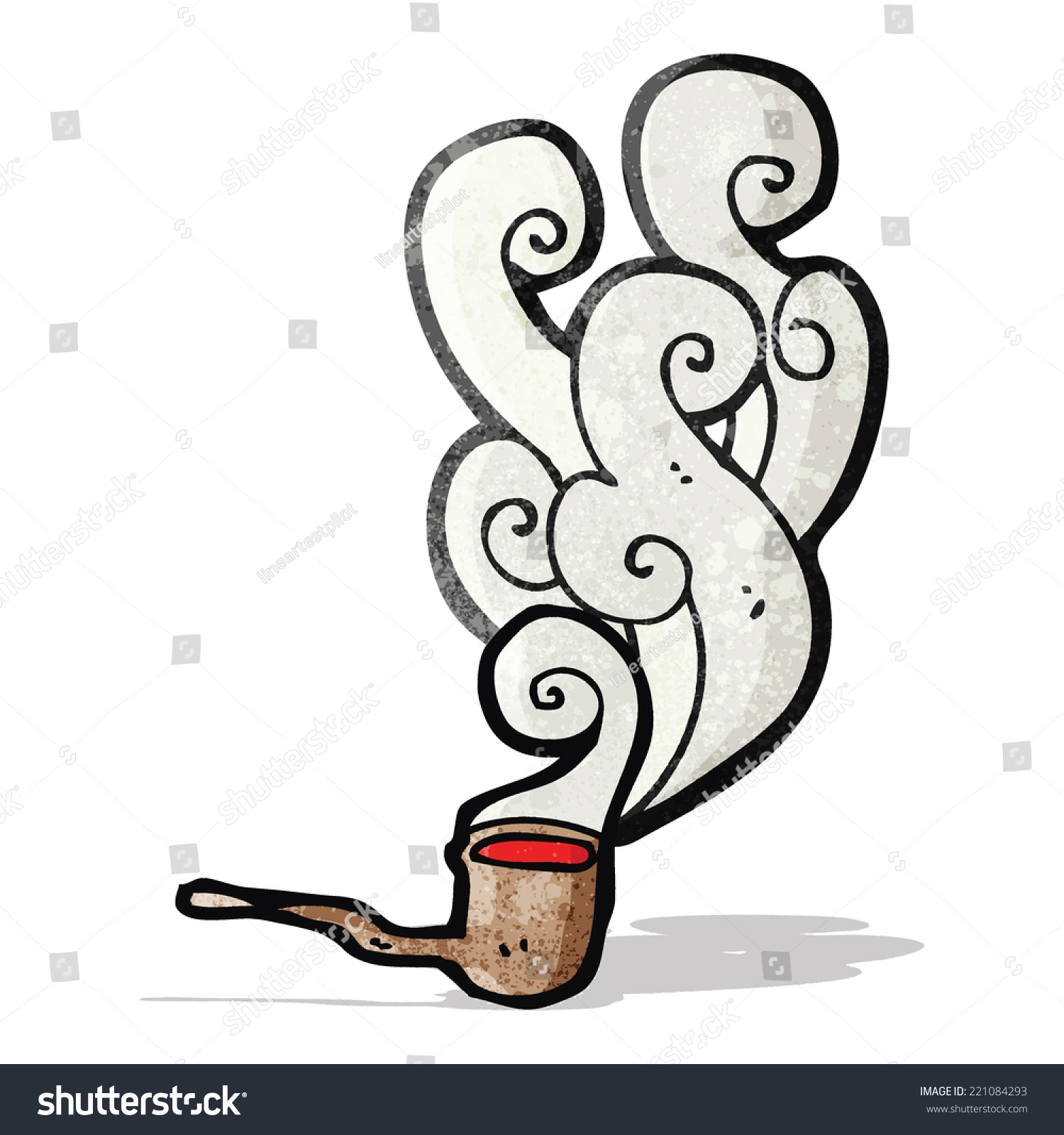 Cartoon Smoking Pipe Stock Vector (Royalty Free) 221084293
