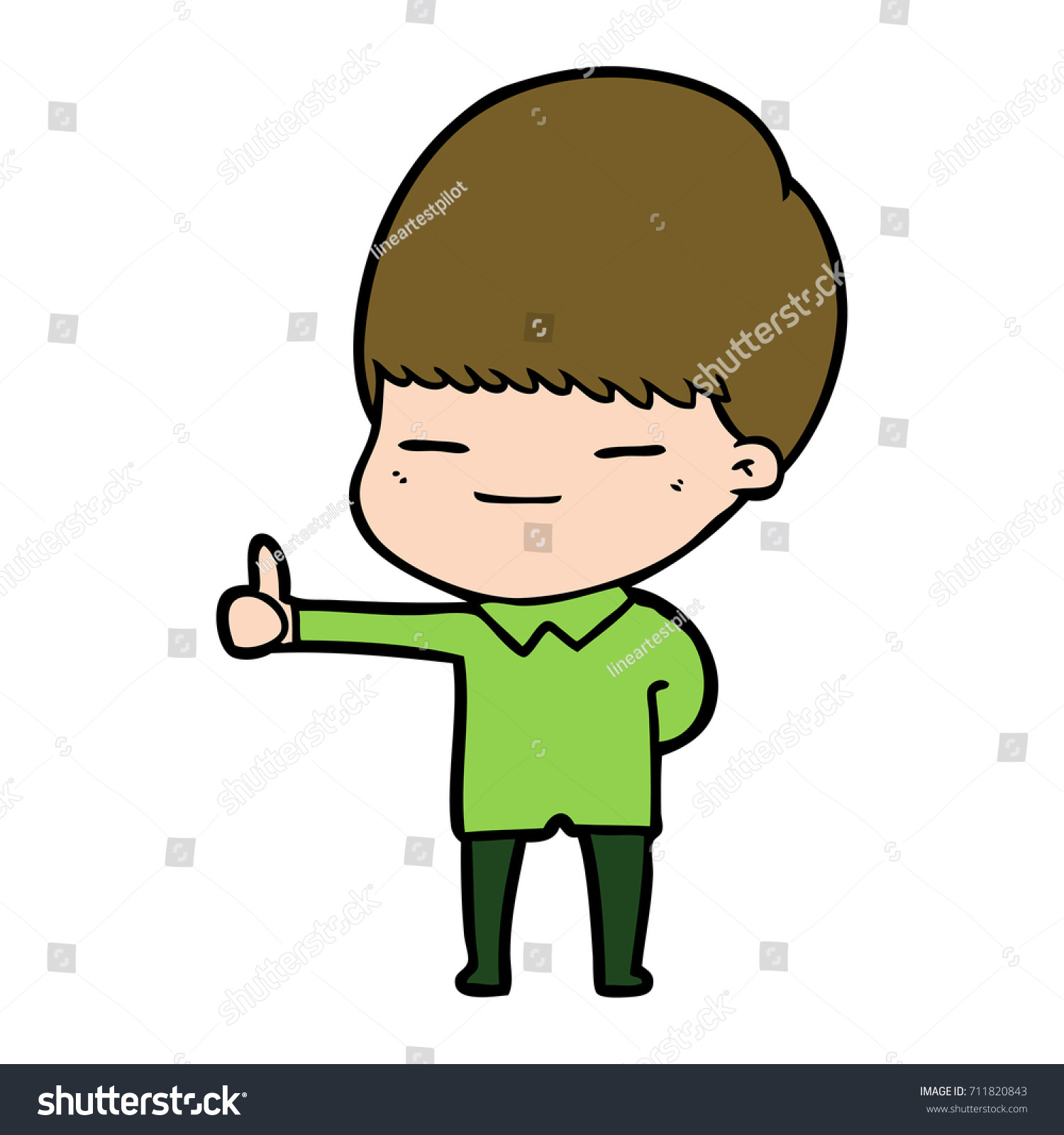 Cartoon Smug Boy Stock Vector (Royalty Free) 711820843 | Shutterstock