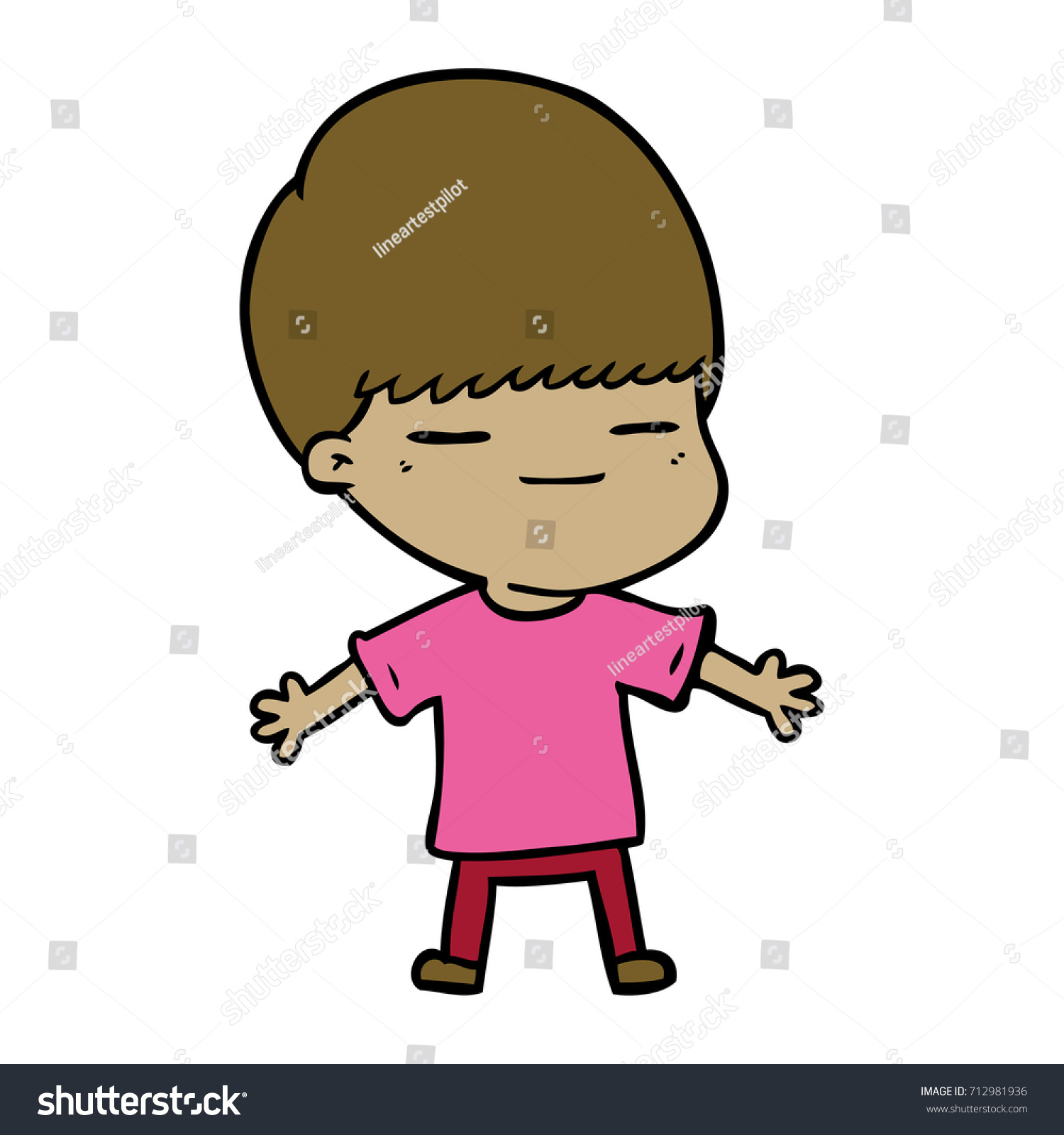 Cartoon Smug Boy Stock Vector (Royalty Free) 712981936 | Shutterstock