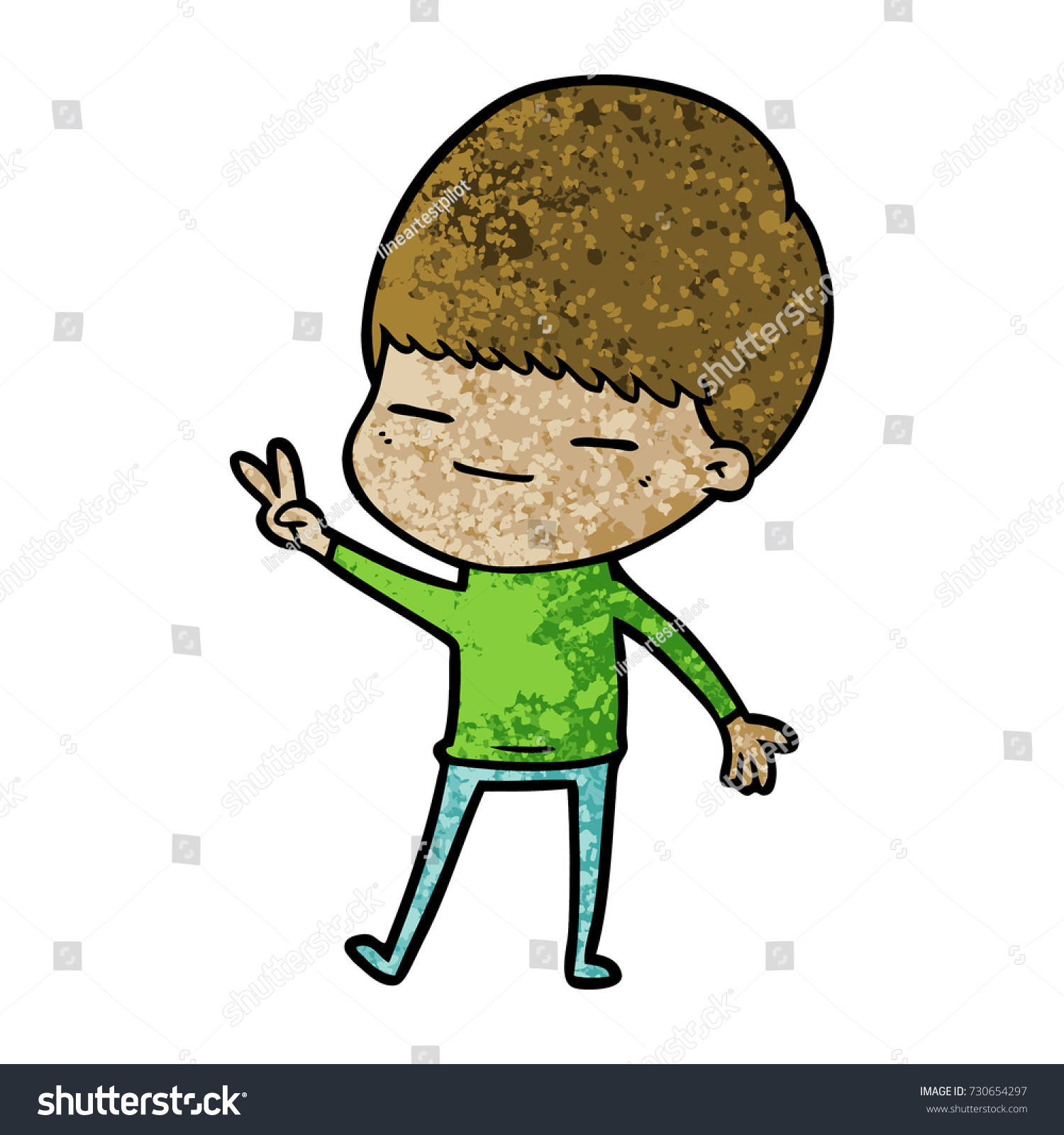 Cartoon Smug Boy Stock Vector (Royalty Free) 730654297 | Shutterstock