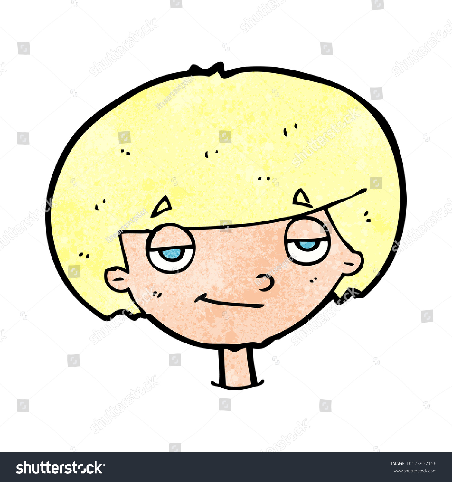 Cartoon Smug Looking Boy Stock Vector (Royalty Free) 173957156