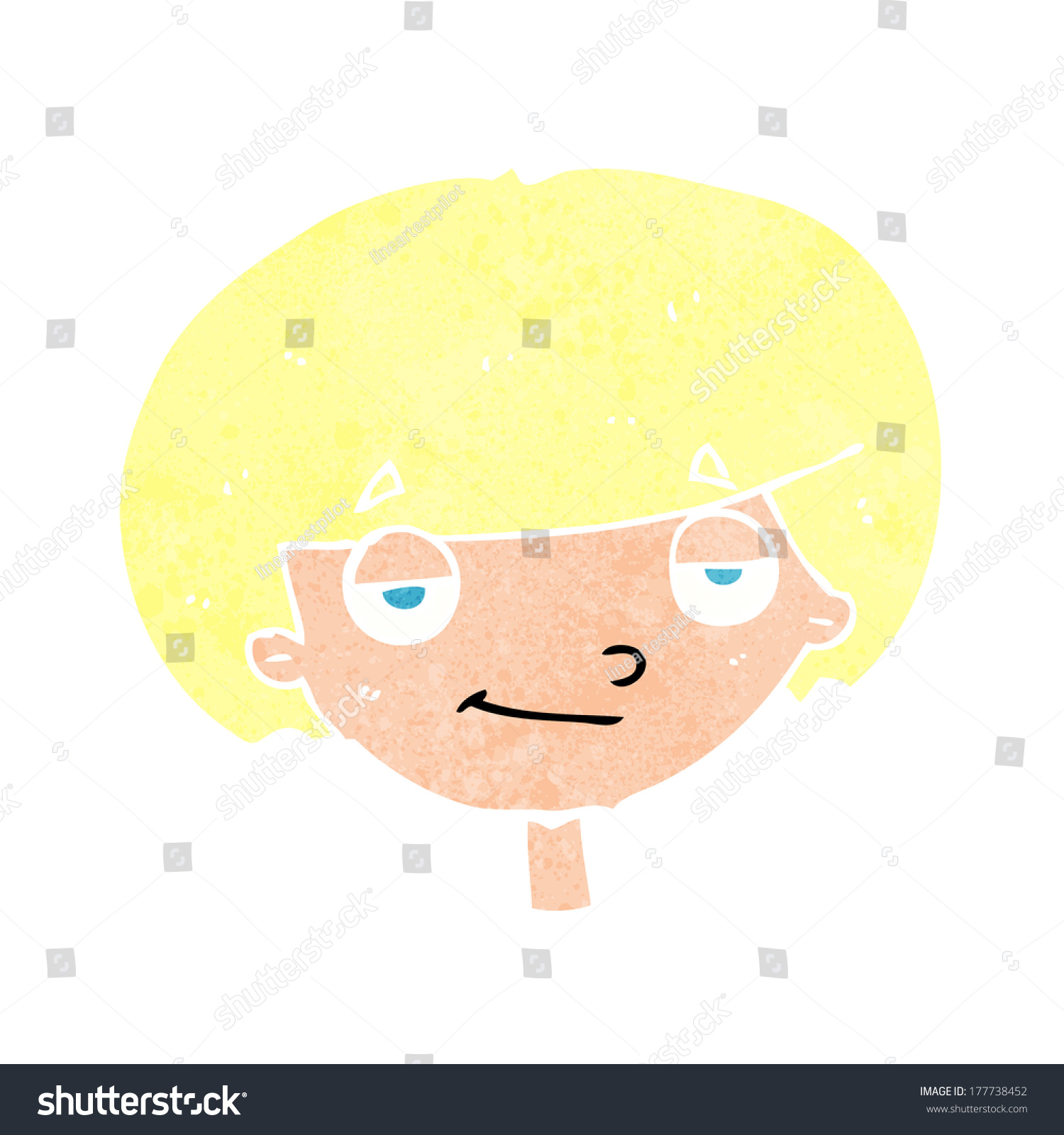 Cartoon Smug Looking Boy Stock Vector (Royalty Free) 177738452