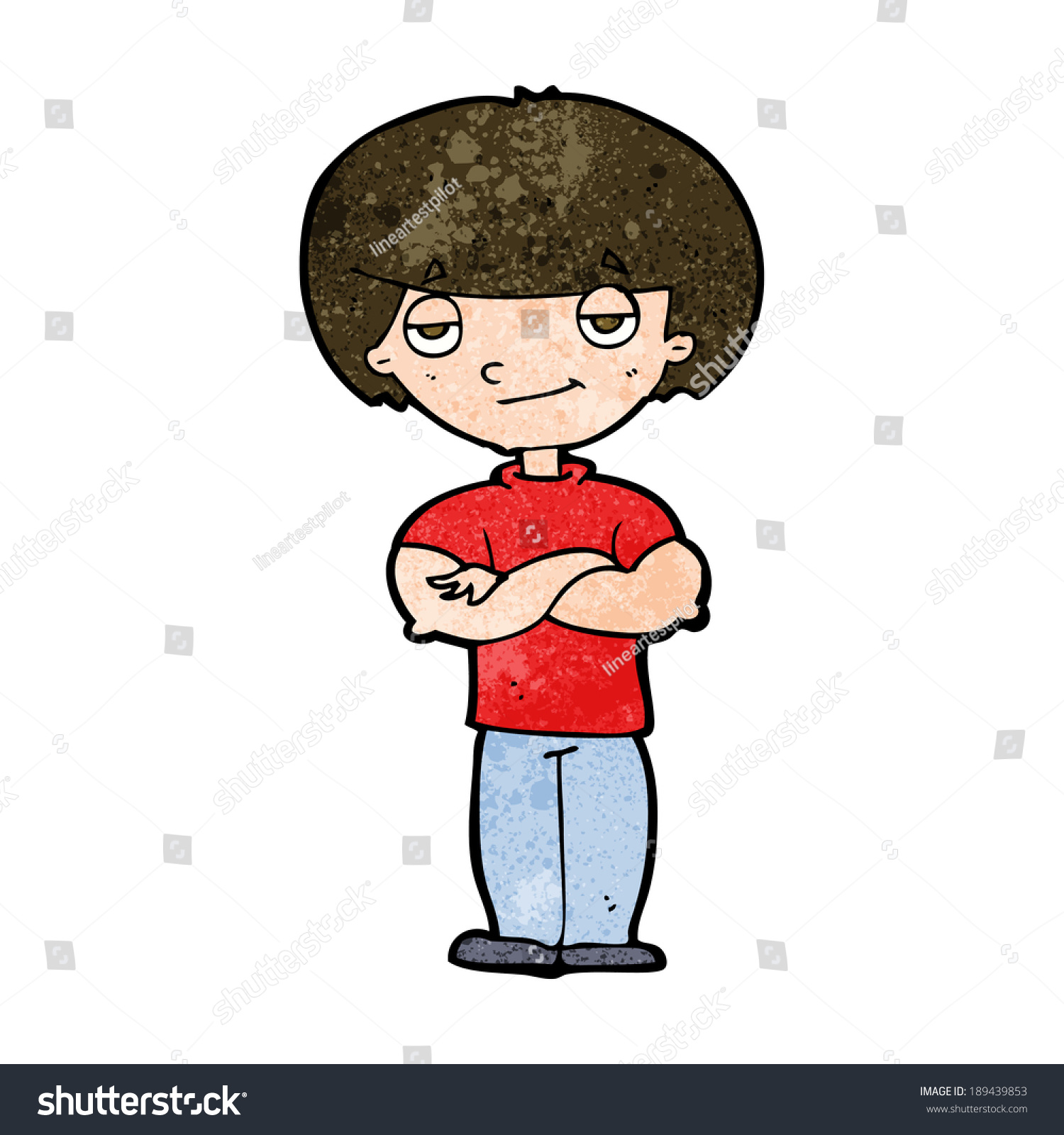 Cartoon Smug Looking Man Stock Vector (Royalty Free) 189439853
