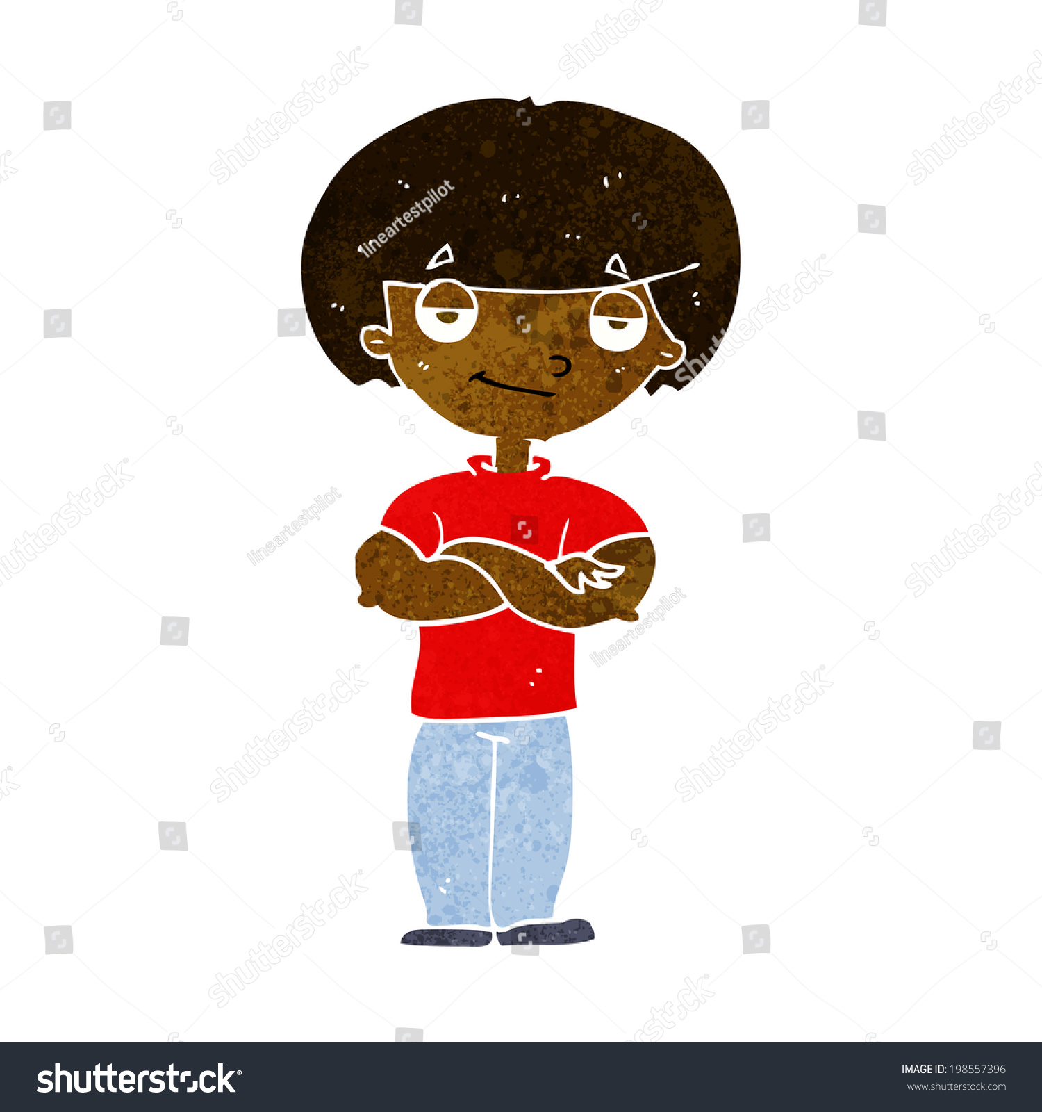 Cartoon Smug Looking Man: vetor stock (livre de direitos) 198557396 ...