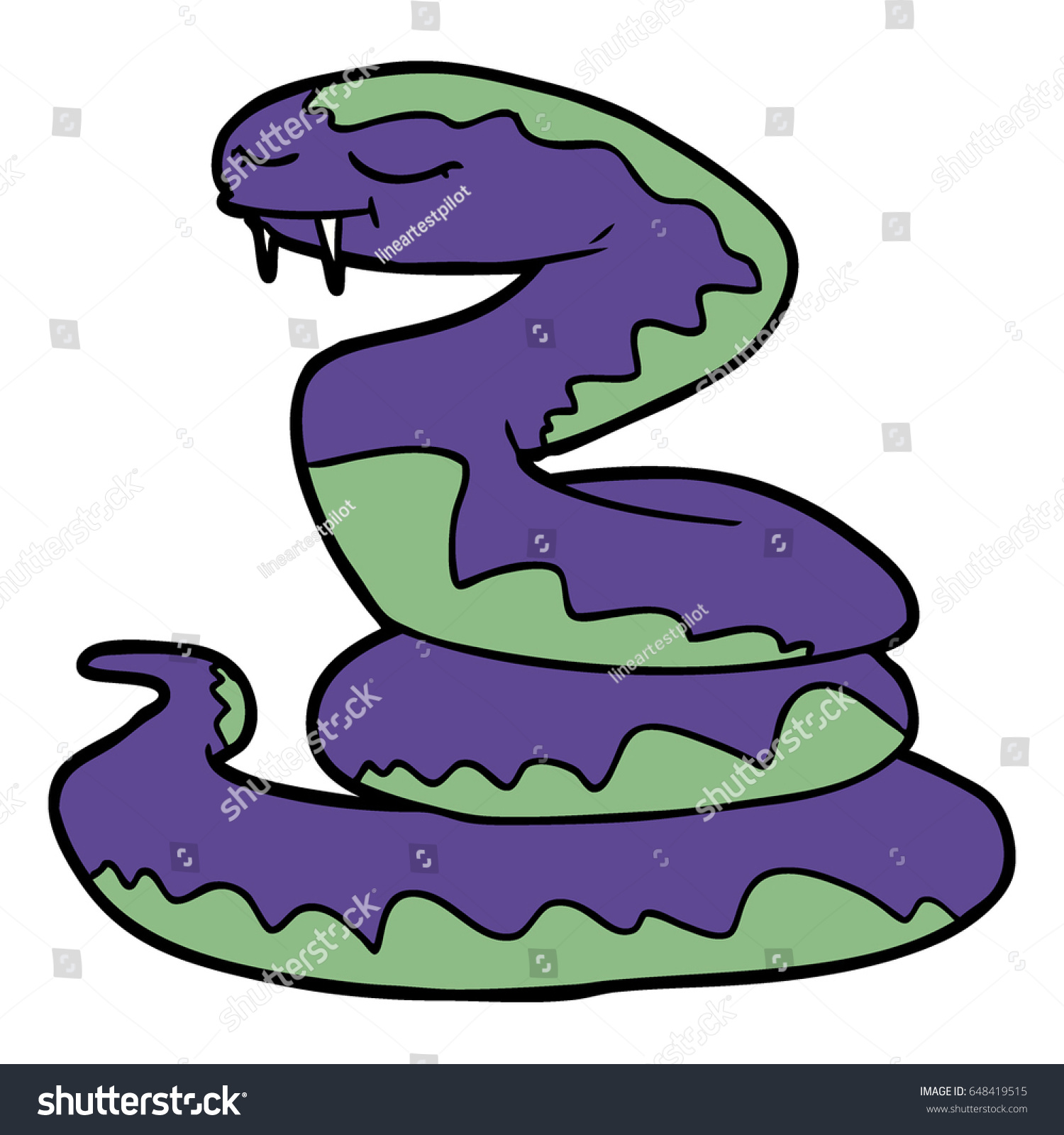 Cartoon Snake Stock Vector (Royalty Free) 648419515