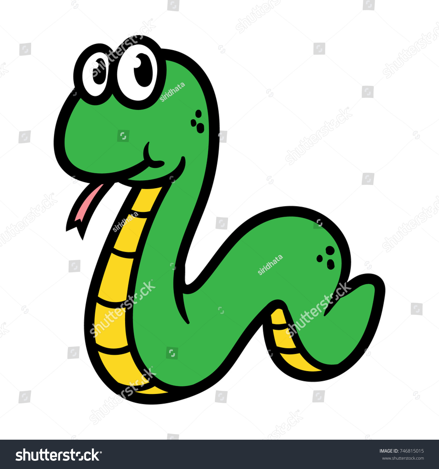 Cartoon Snake Stock Vector (Royalty Free) 746815015 | Shutterstock