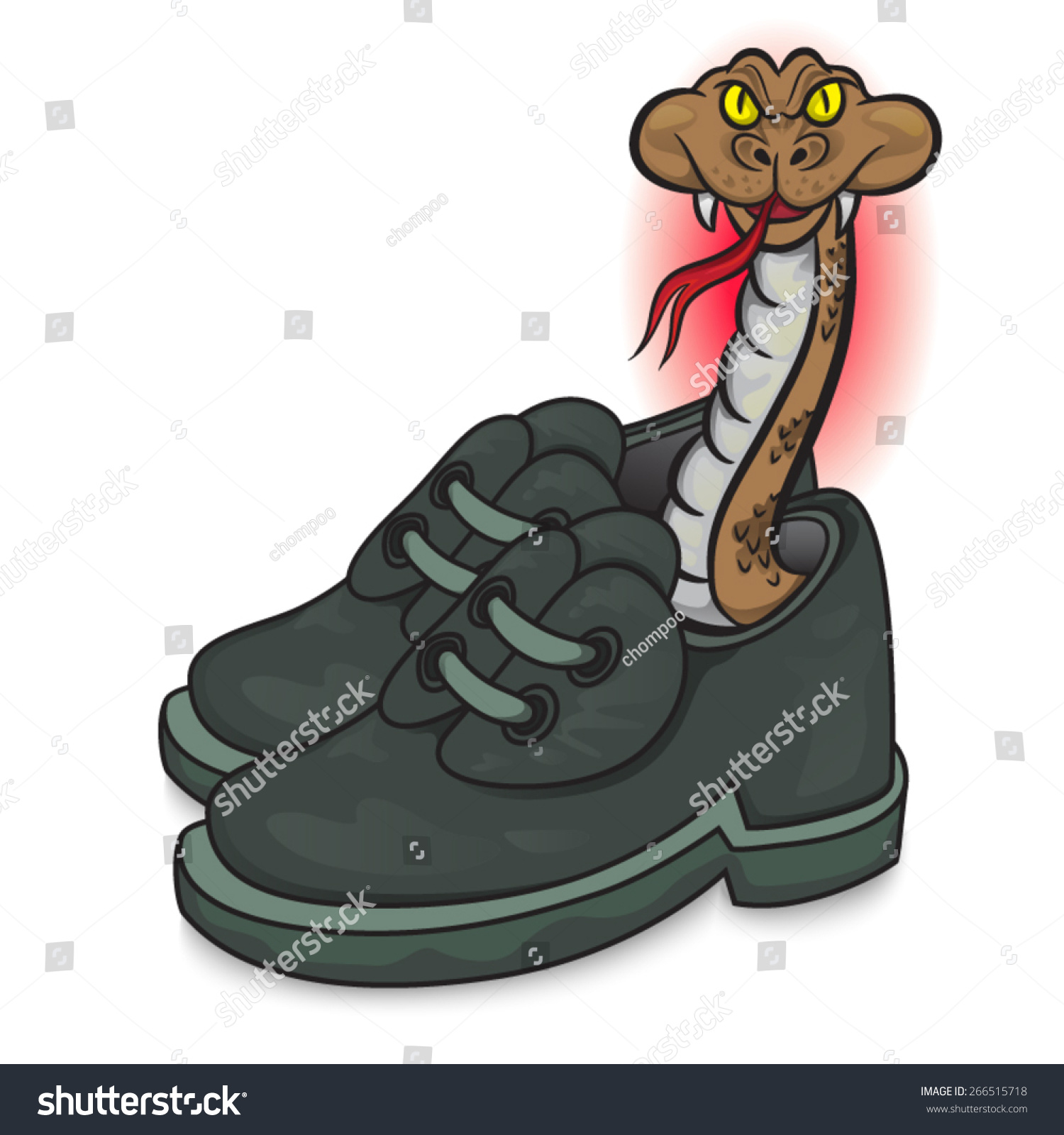 Cartoon Snake Shoe Vector: vector de stock (libre de regalías ...