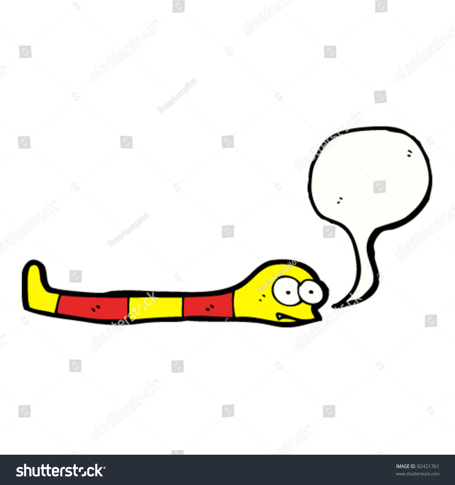 Cartoon Snake Talking Stock Vector (Royalty Free) 82421761