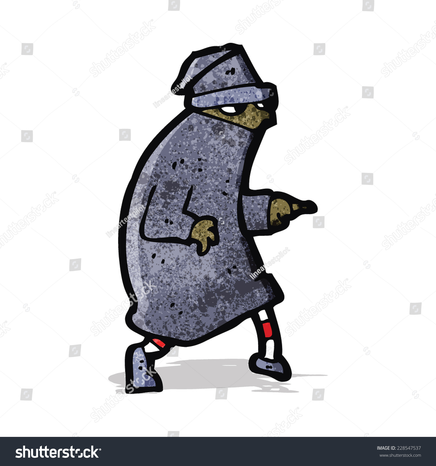 Cartoon Sneaking Thief Stock Vector (Royalty Free) 228547537 | Shutterstock