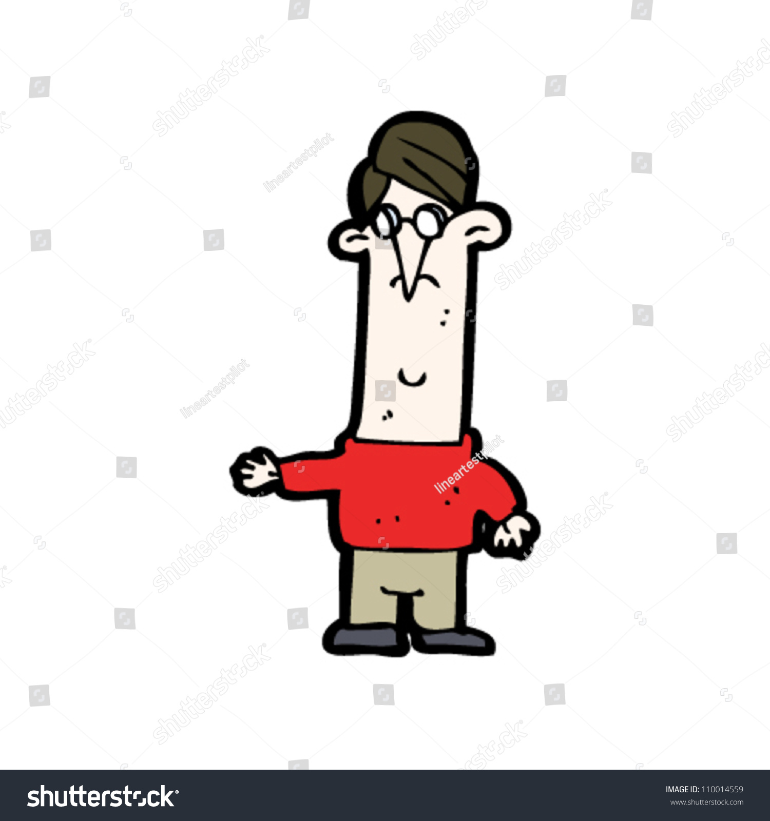 Cartoon Snide Looking Man Stock Vector (Royalty Free) 110014559