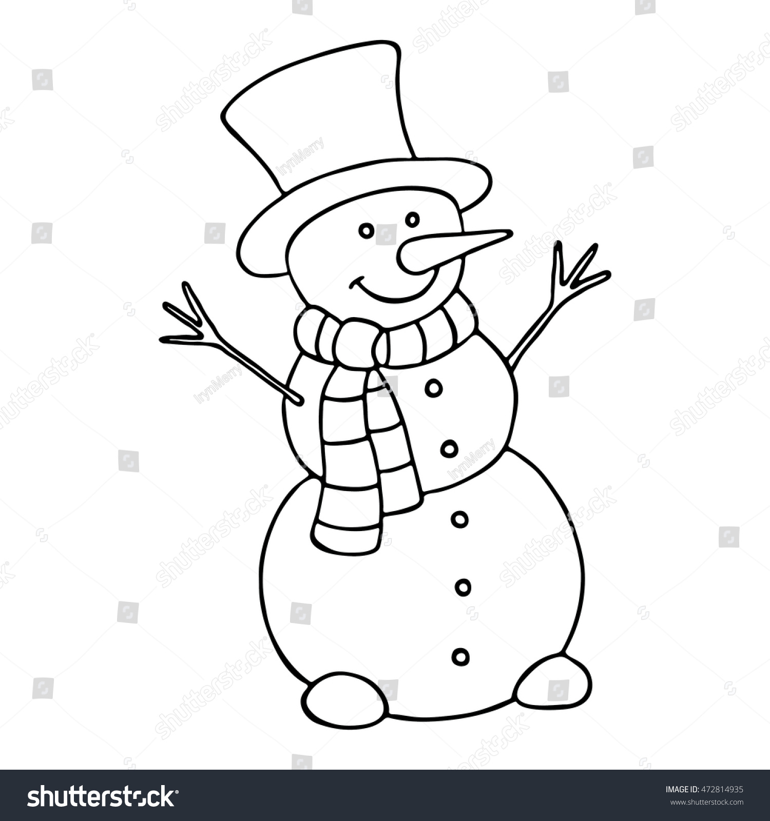 95,610 Snowman coloring Images, Stock Photos & Vectors | Shutterstock