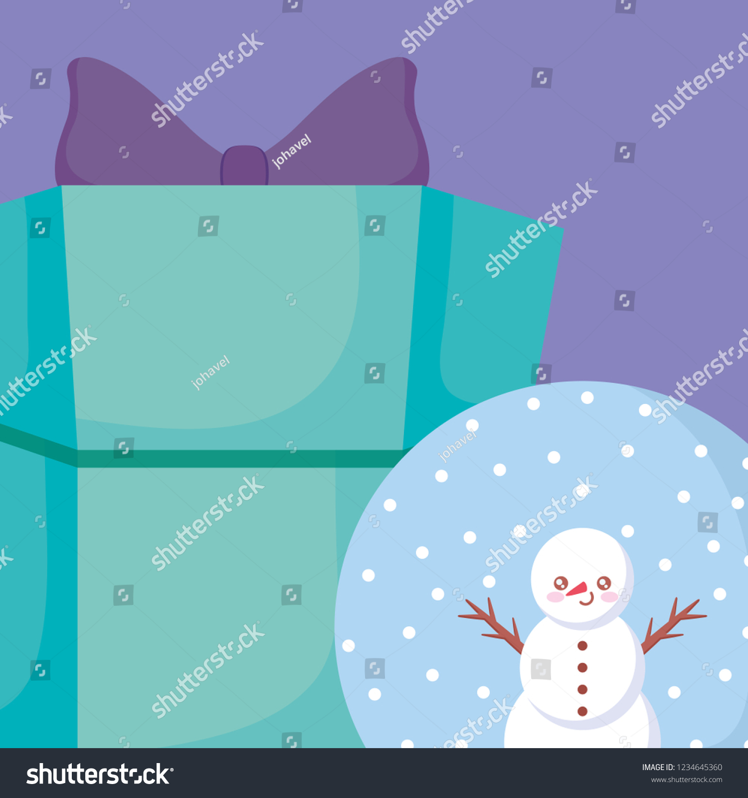 Cartoon Snowman Design Stock Vector (Royalty Free) 1234645360 ...