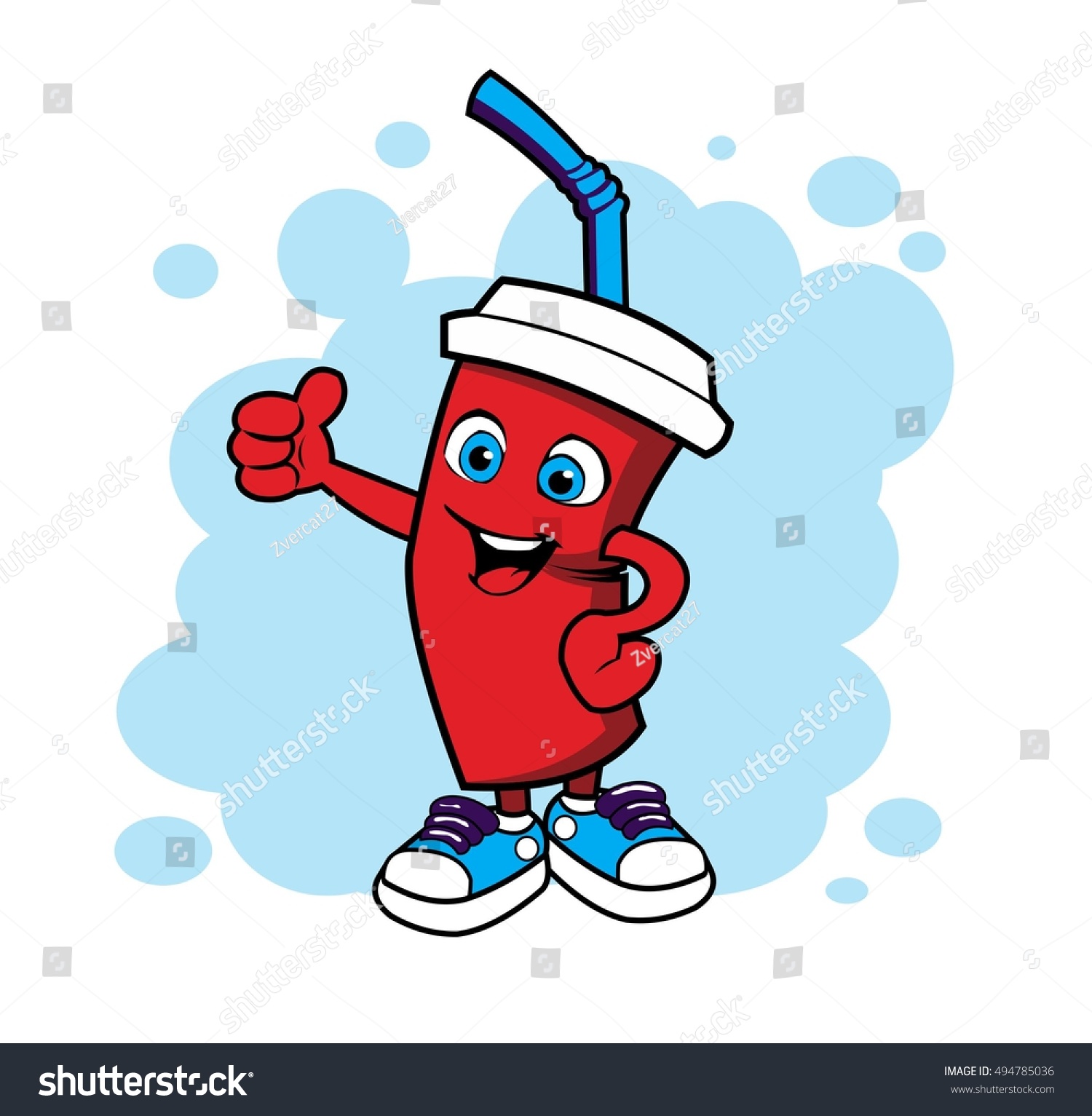 Cartoon Soda Vector Mascot Stock Vector (Royalty Free) 494785036 ...