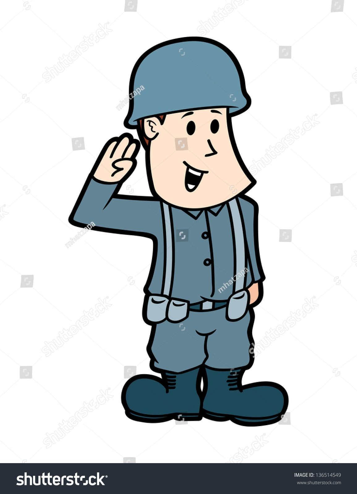 Cartoon Soldier Stock Vector (Royalty Free) 136514549 | Shutterstock
