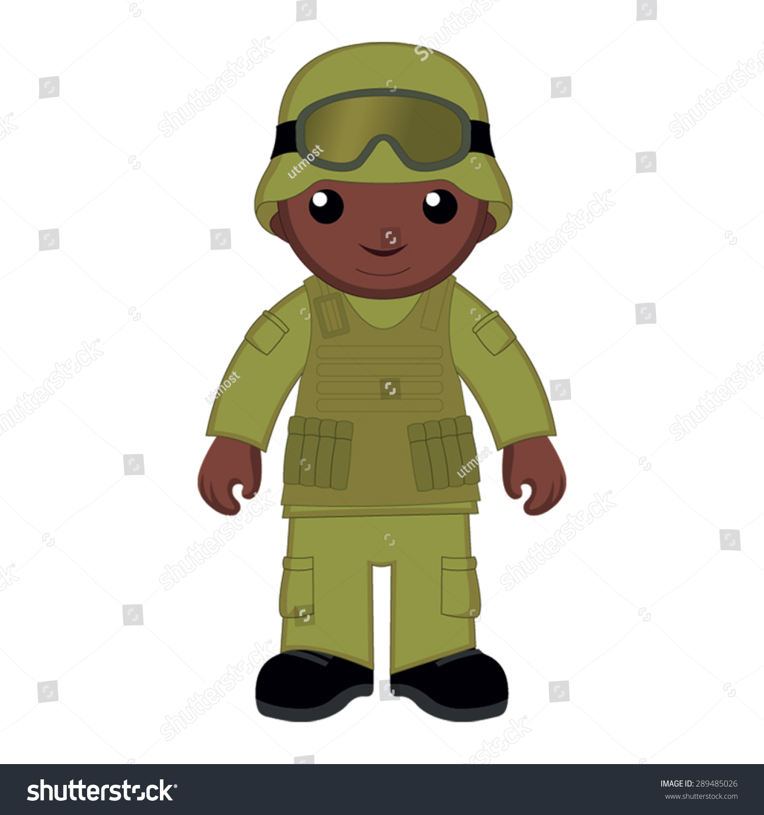 Cartoon Soldier Stock Vector (Royalty Free) 289485026 | Shutterstock